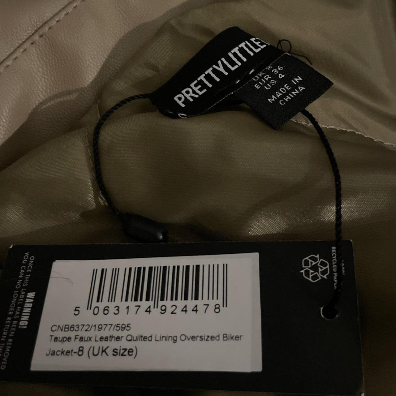 Plt Brand new with tags Taupe Faux Leather Quilted... - Depop