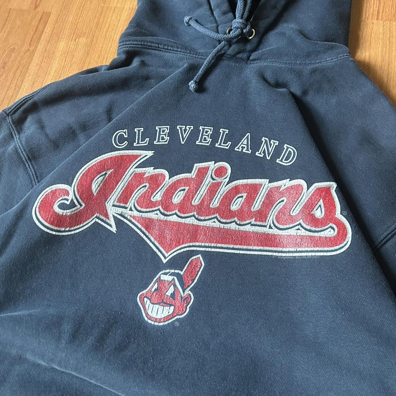 Vintage Early 2000s Cleveland Indians Spellout... - Depop