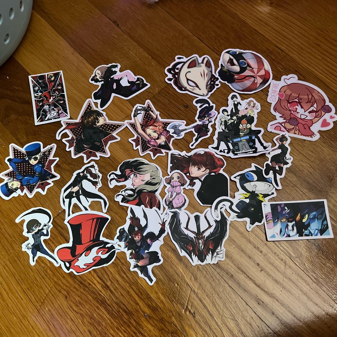 Persona 5 sticker pack, including a random sticker... - Depop
