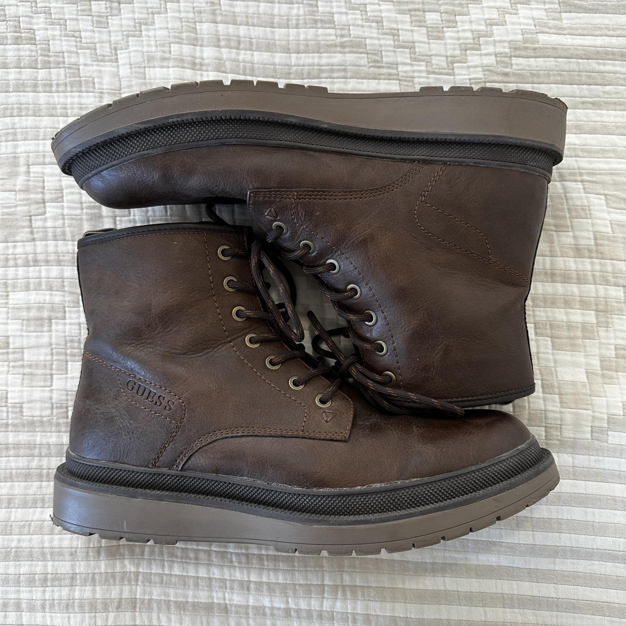 Guess Mens Boots Size 11 Brown Lace Up Citizen... - Depop
