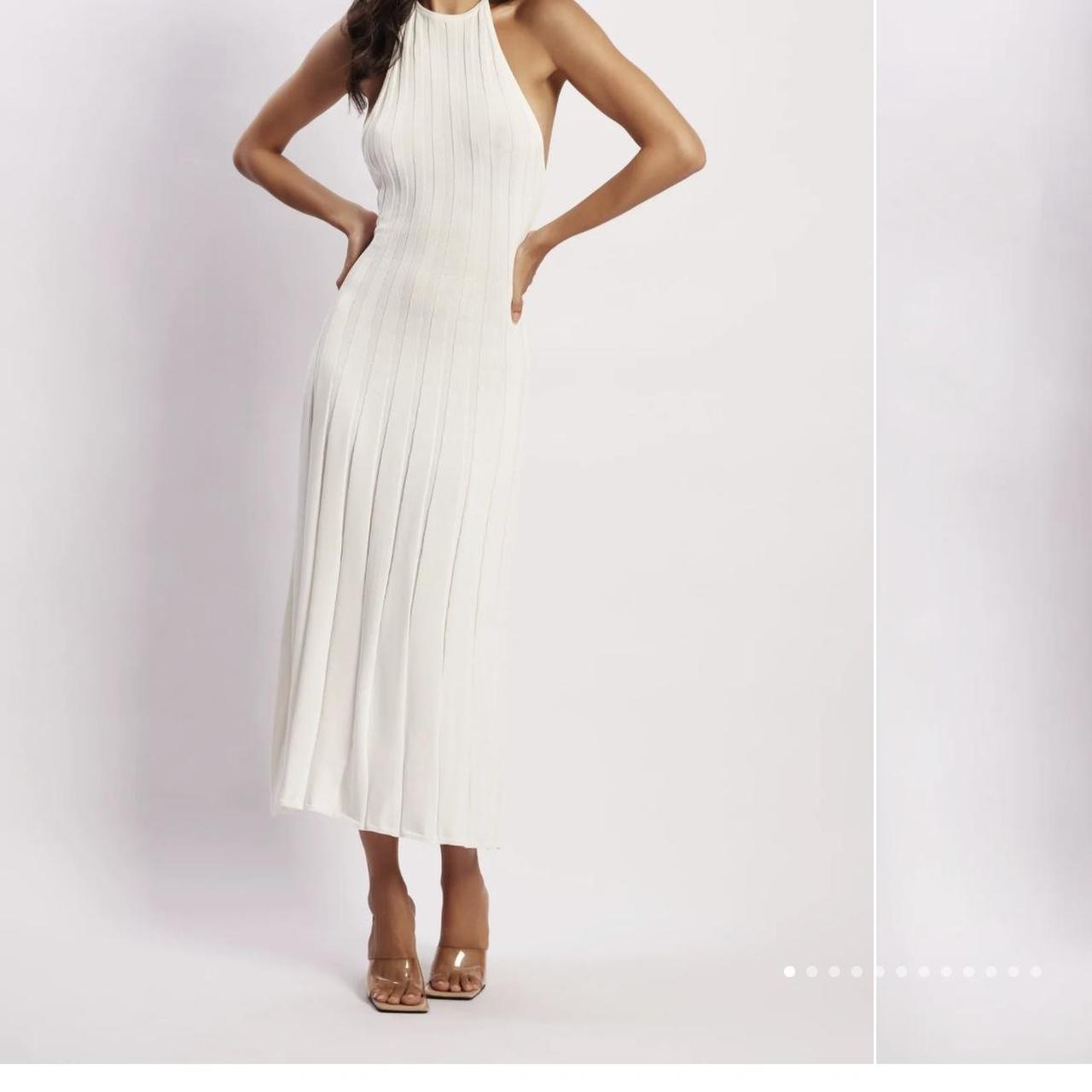 New White Meshki Adrienne Dress size medium... - Depop