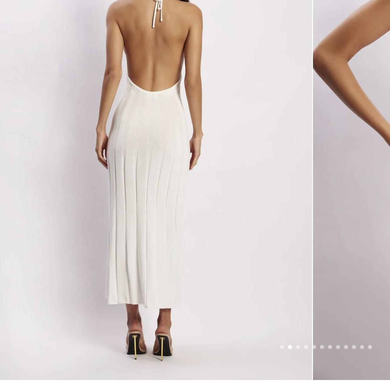 New White Meshki Adrienne Dress size medium... - Depop