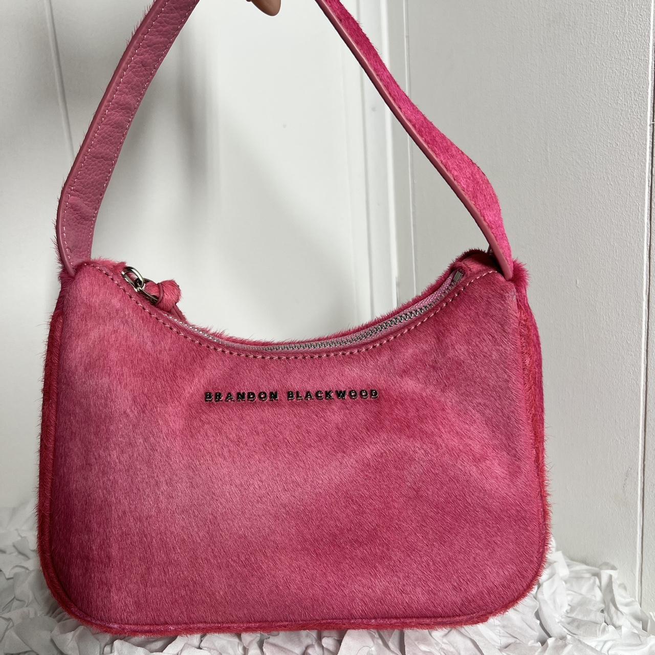 Brandon Blackwood Syl Pink Pony hair genuine leather... - Depop