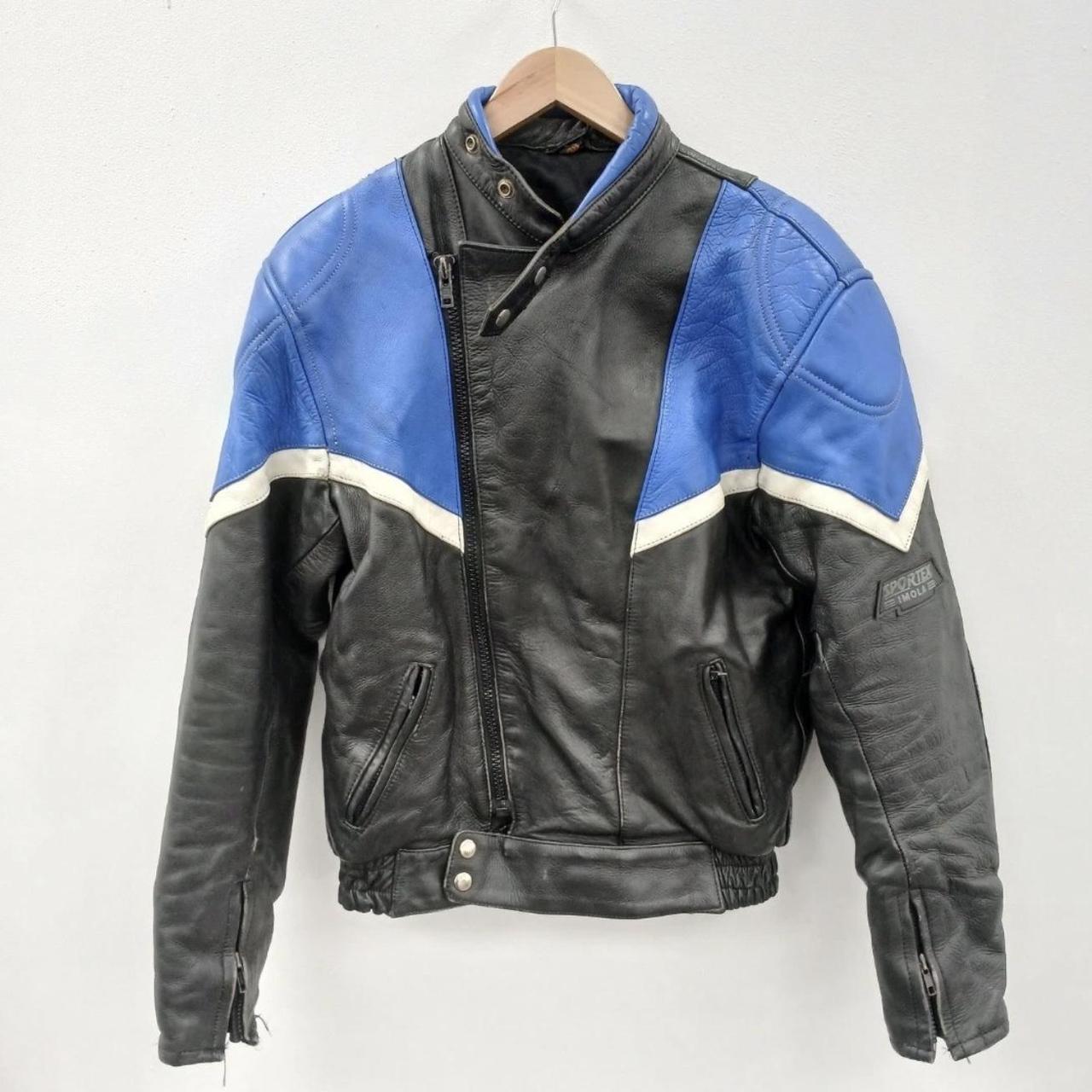 Sportex leather biker jacket Size 38 Good condition... | Depop