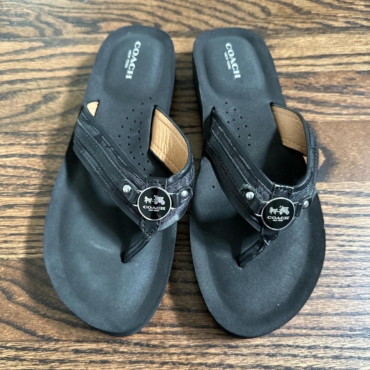 Coach sandals heel memory foam support - Depop