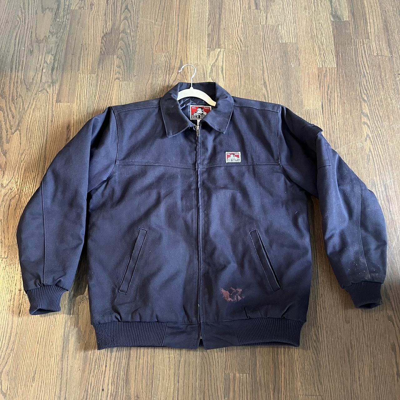 Navy Ben Davis jacket quilted size medium (more like... - Depop