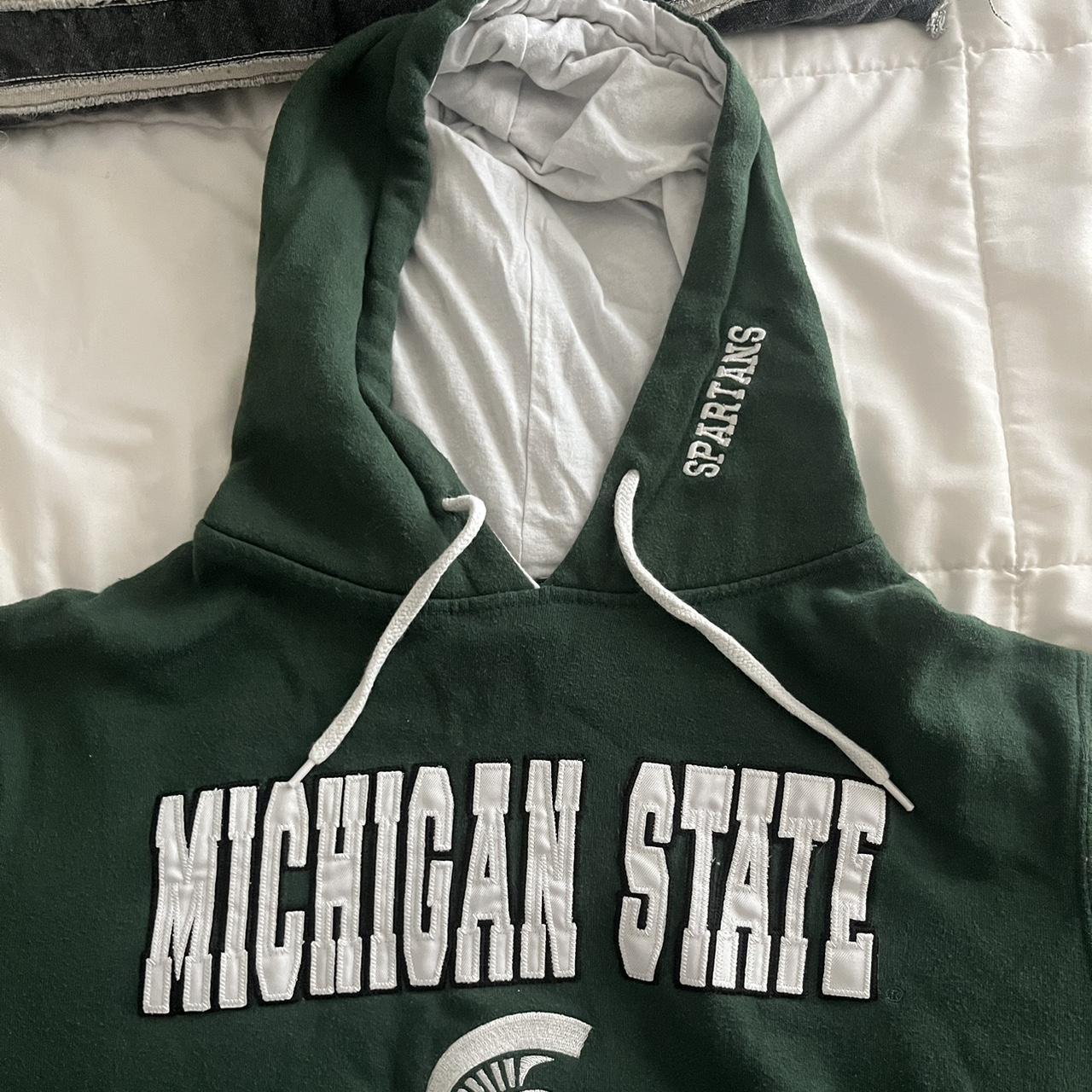 Dark green mich state hoodie. Literally worn once! - Depop