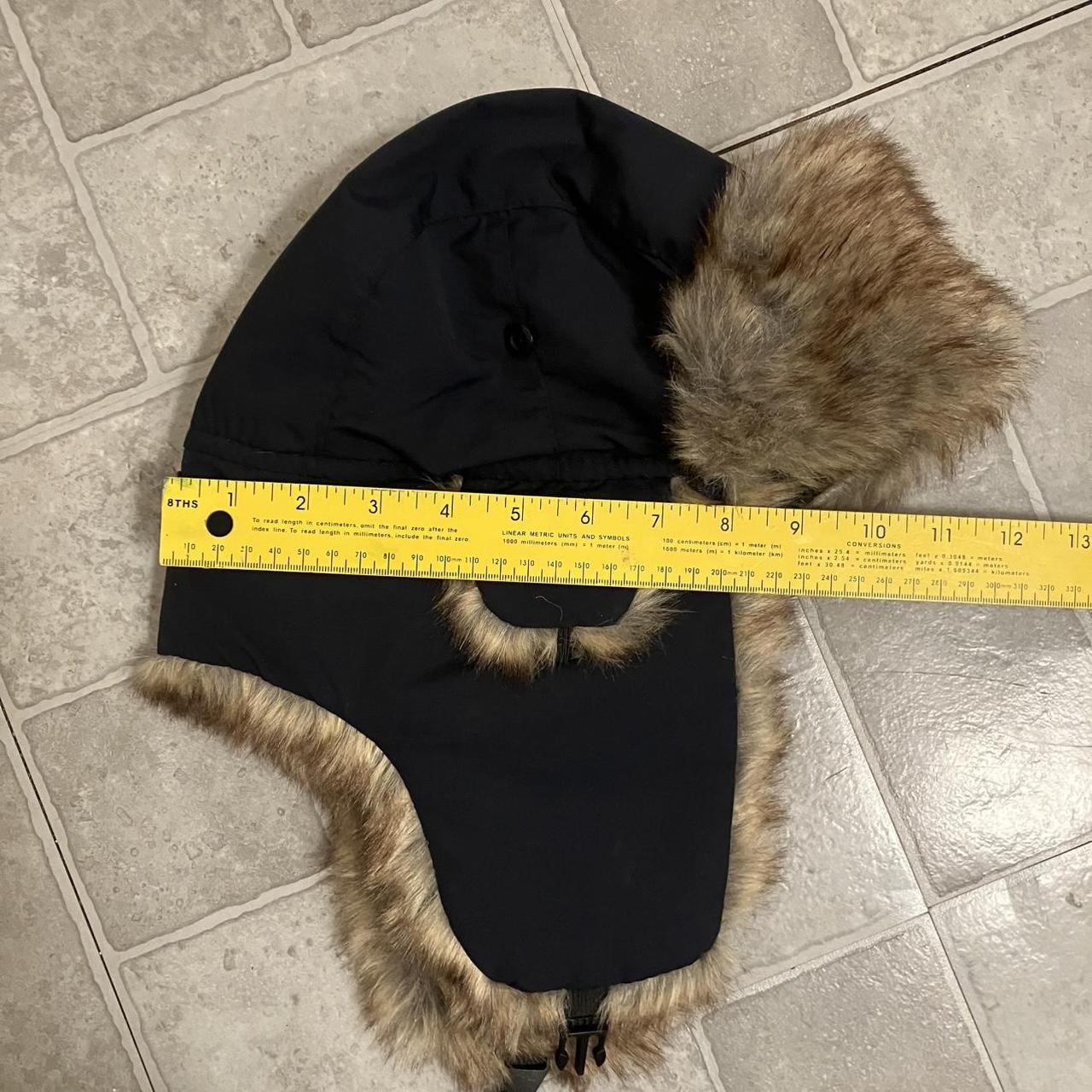 navy blue and brown Russian Fuzzy Ushanka Hat Unisex... | Depop