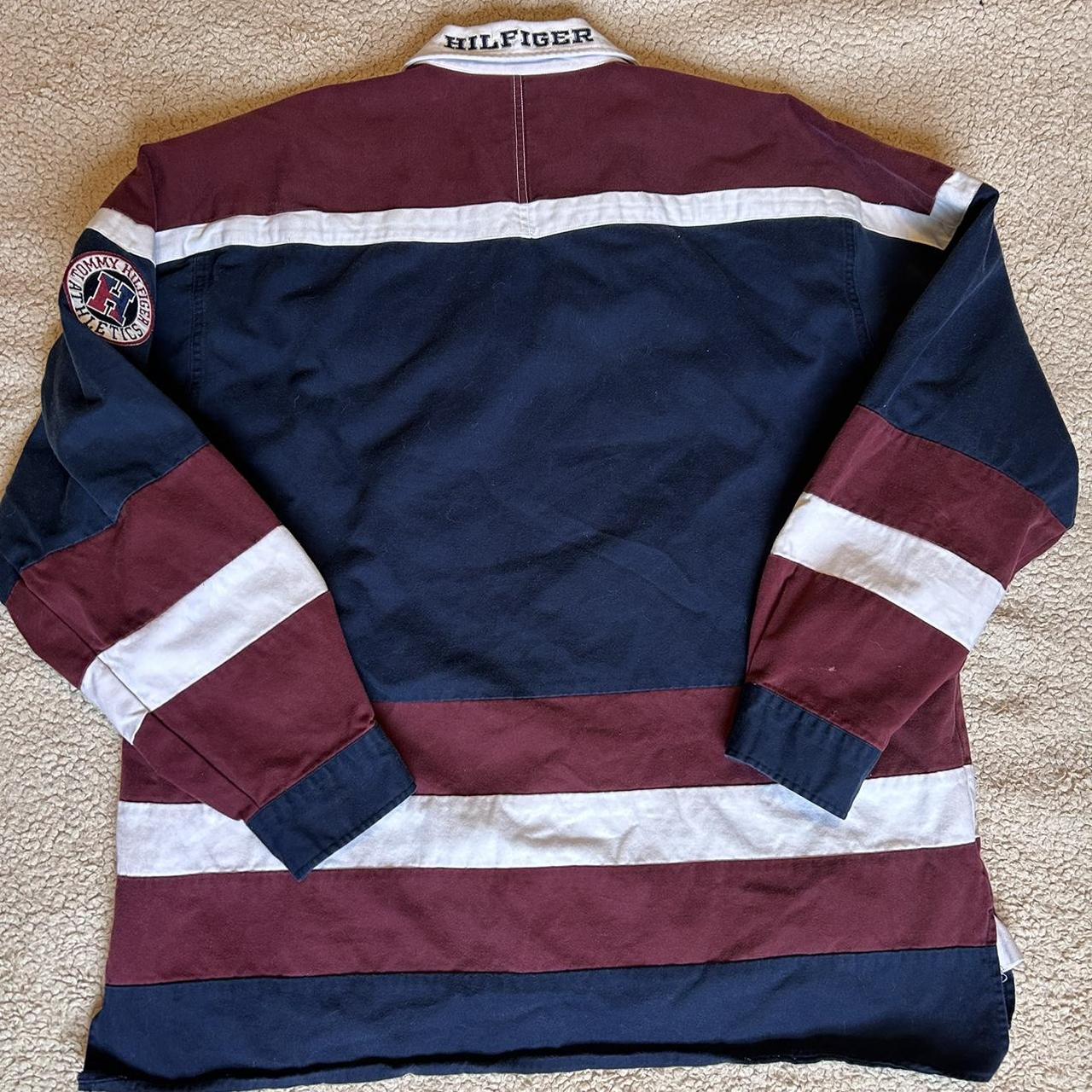 Vintage 90s Tommy Hilfiger Rugby Shirt #vintage... - Depop