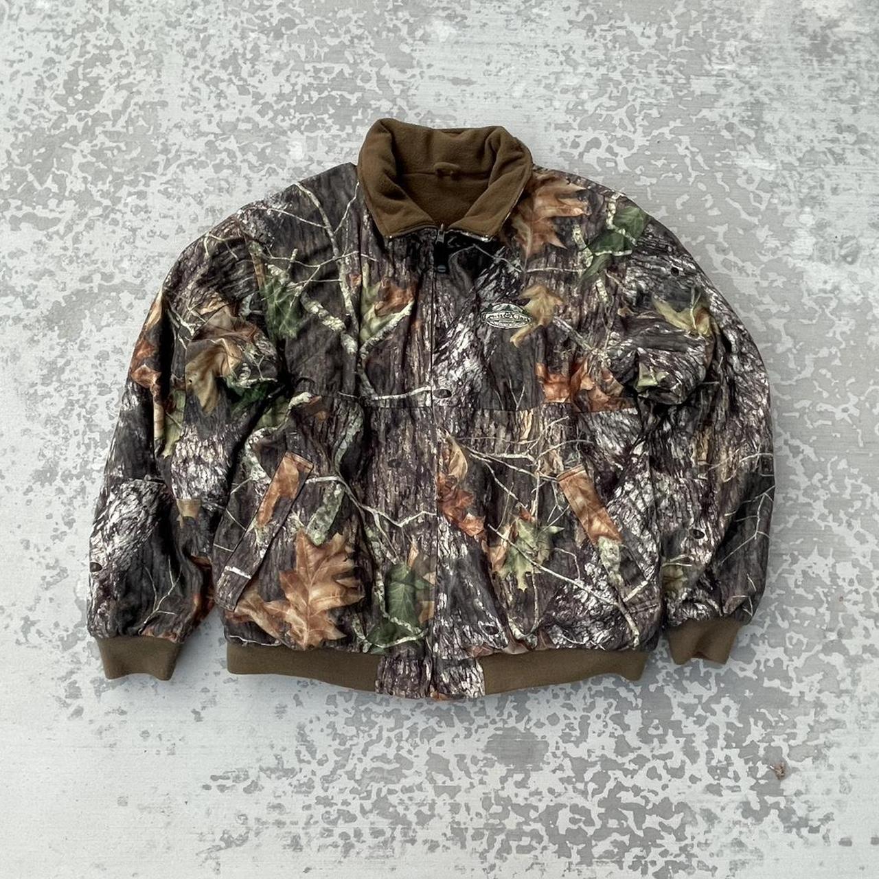 Vintage camo realtree fleece jacket reversible Send... - Depop