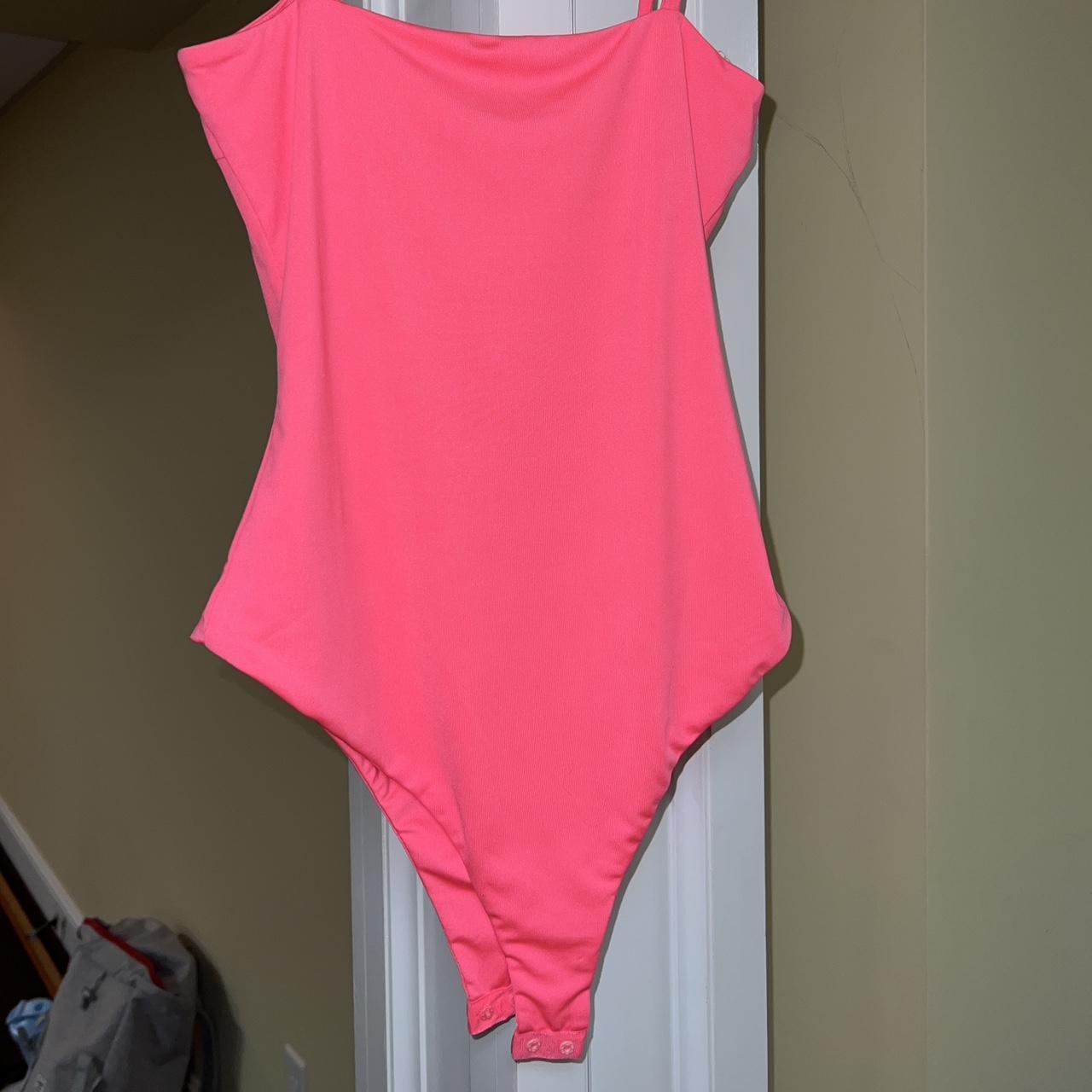 Princess Polly neon pink thong body suit. Size S/M.... - Depop