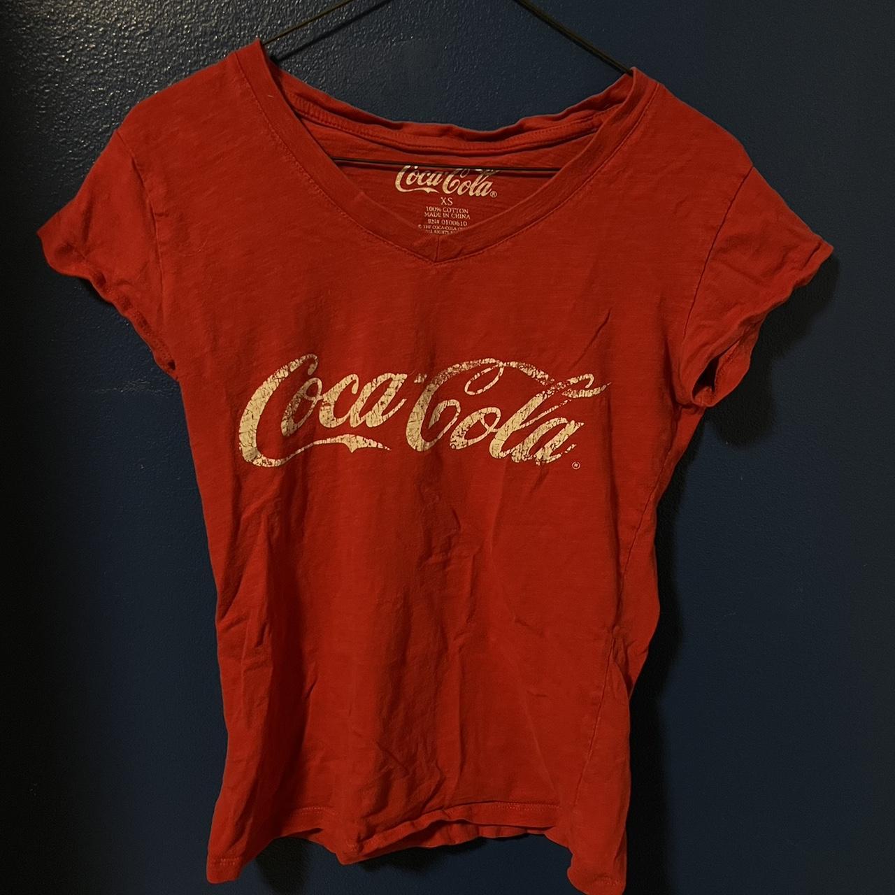 Moderately used Coca-cola shirt. The sleeves and... - Depop