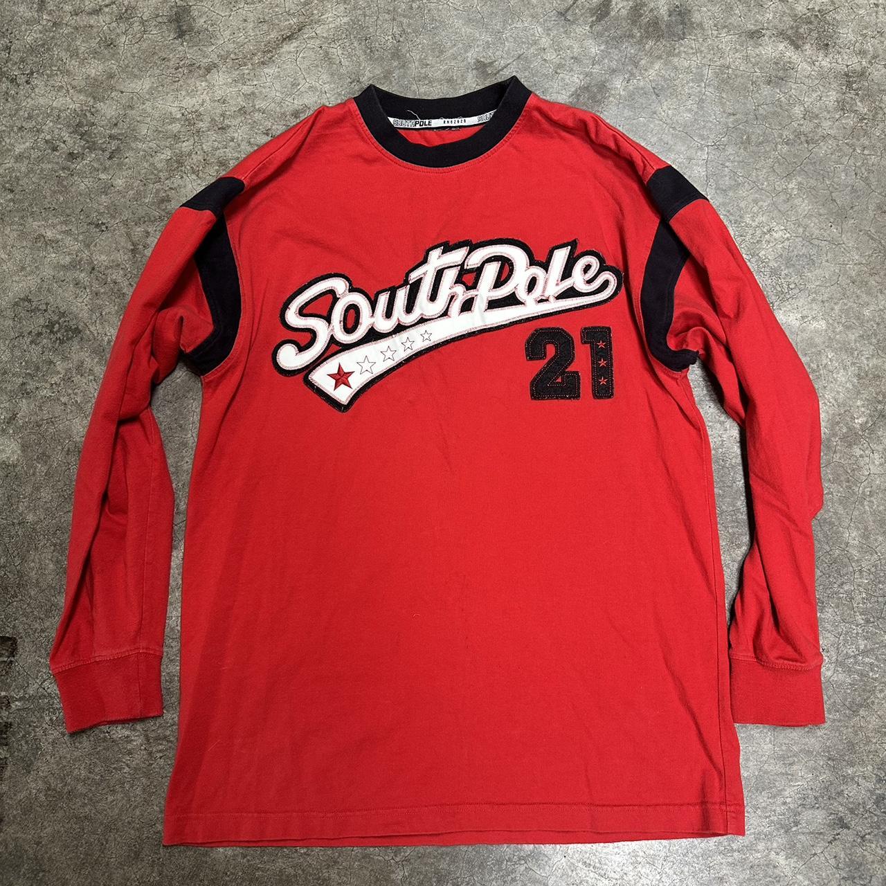 South Pole red long sleeve shirt Size large with... - Depop