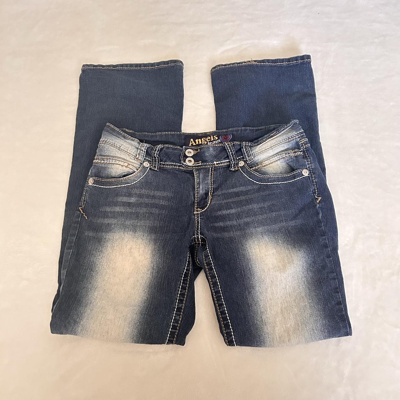 The CUTEST rhinestone y2k jeans! In perfect... - Depop