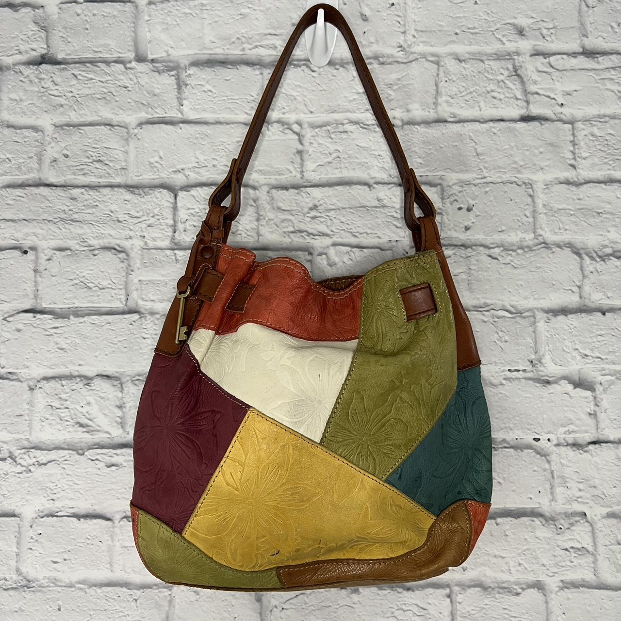 Beautiful multicolor patchwork fossil purse. Purse... - Depop