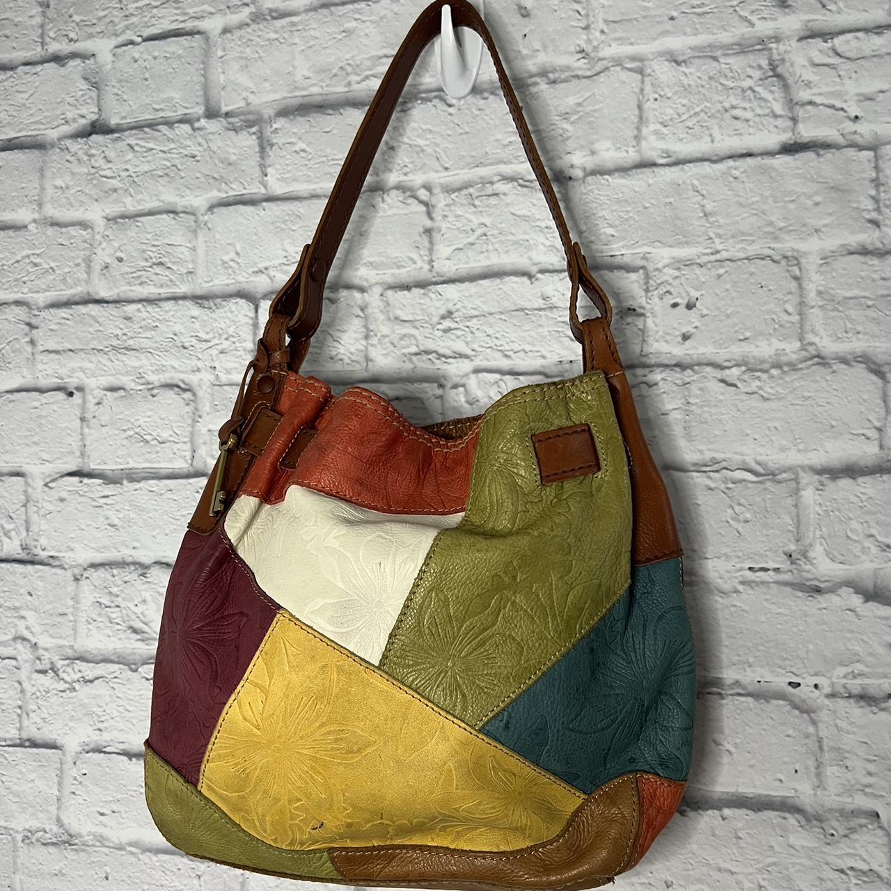 Beautiful multicolor patchwork fossil purse. Purse... - Depop