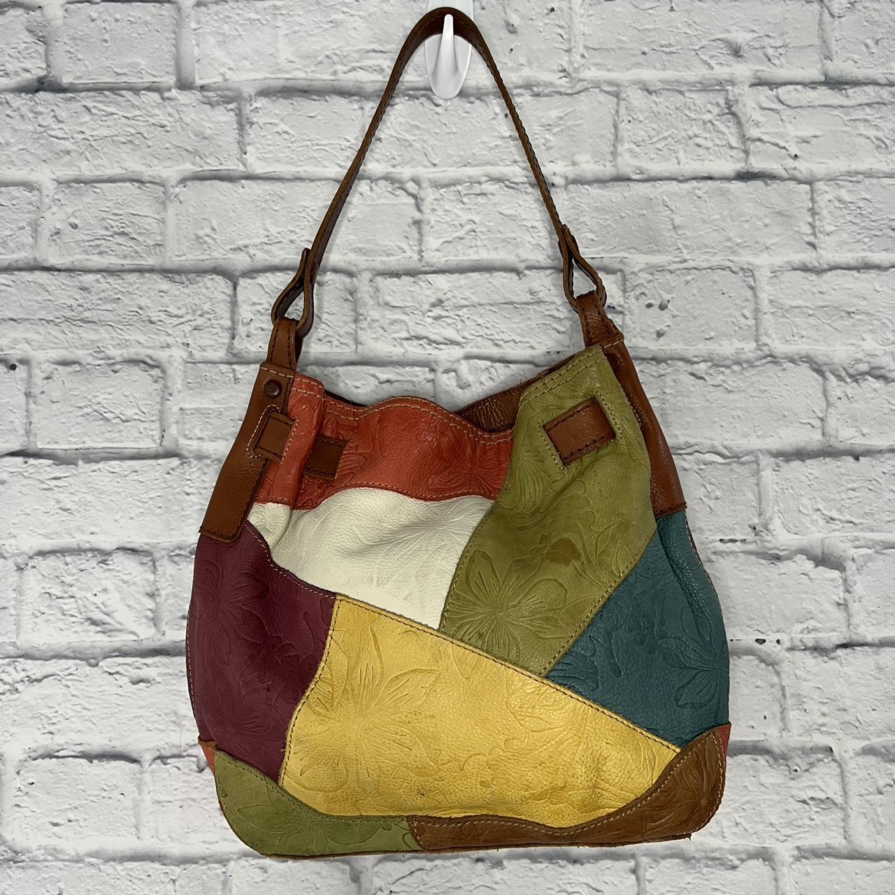 Beautiful multicolor patchwork fossil purse. Purse... - Depop