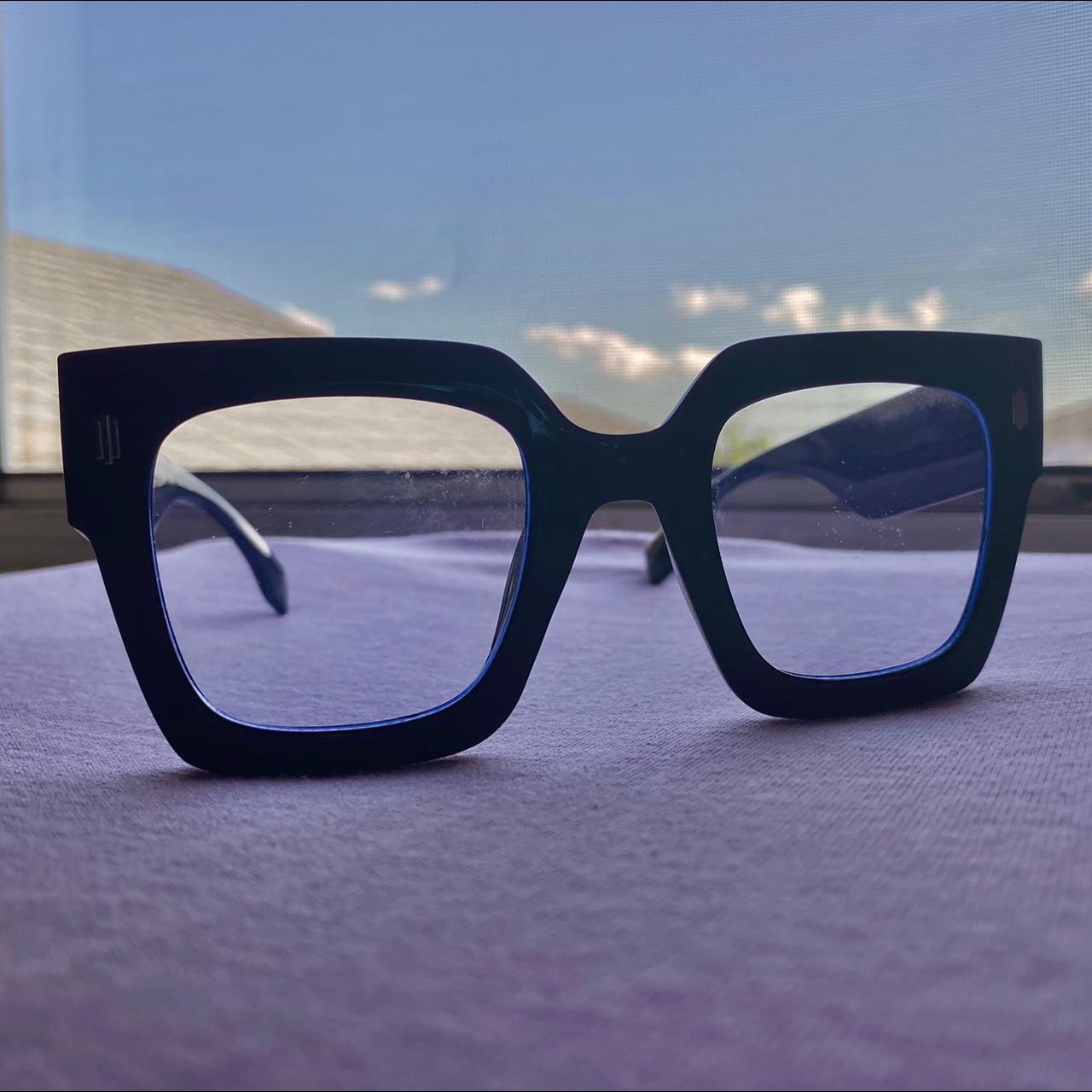 Black oversized glasses (Just for style they are... - Depop