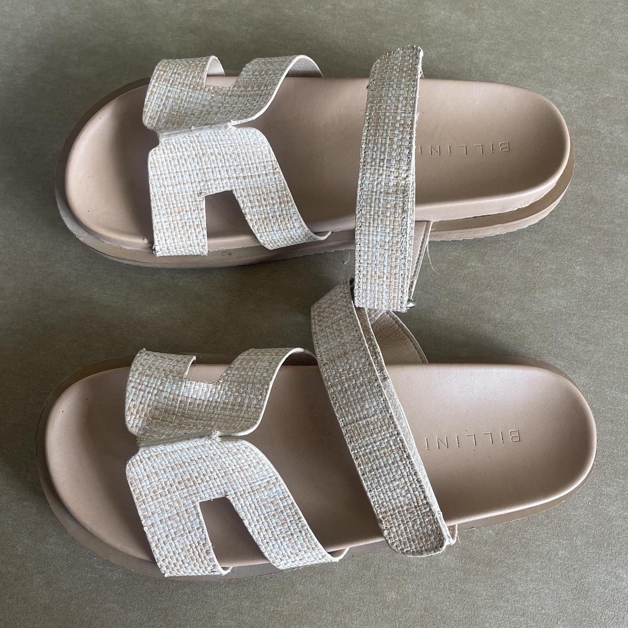 Billini sandals - rattan/beige Size 8 Barely worn - Depop