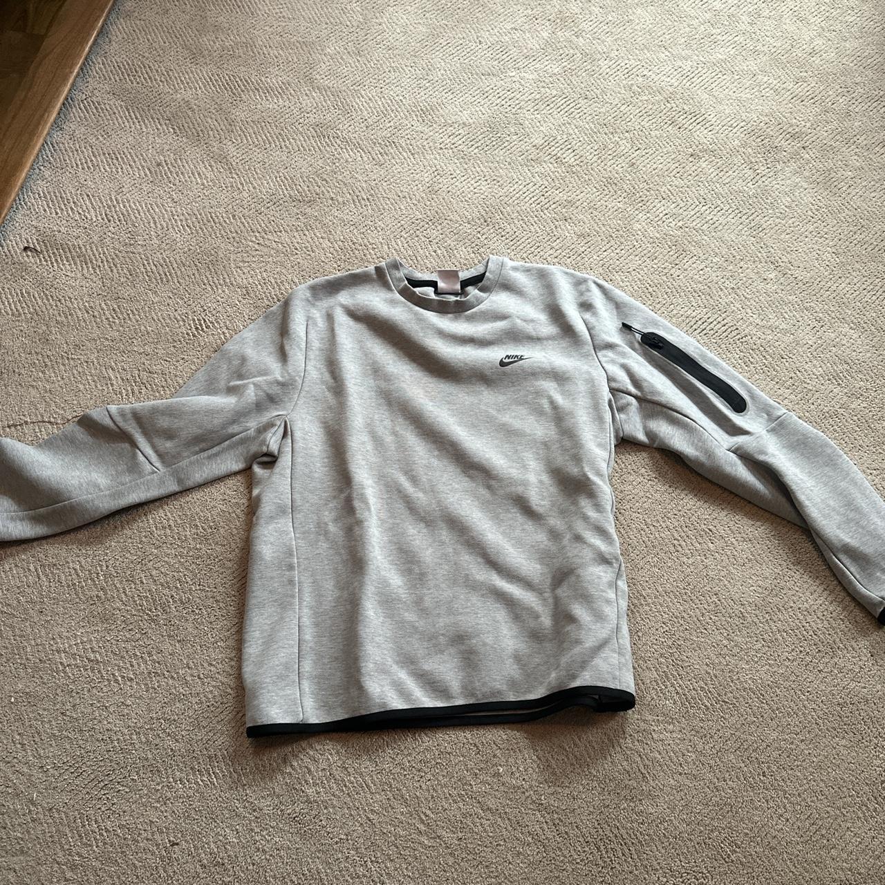 Nike Tech crew neck sweatshirt colored gray in... - Depop