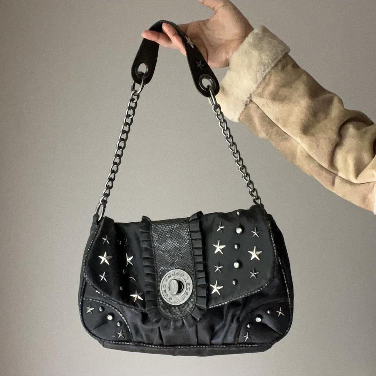 Stunning little black leather bebe bag Lovely purse... - Depop