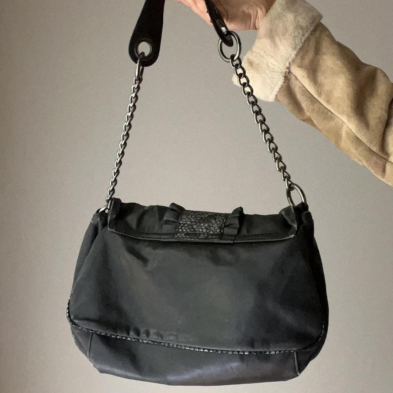 Stunning little black leather bebe bag Lovely purse... - Depop