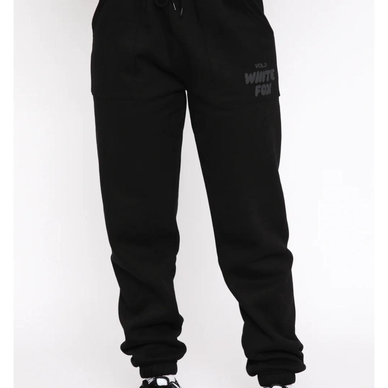black white fox sweats size small - Depop