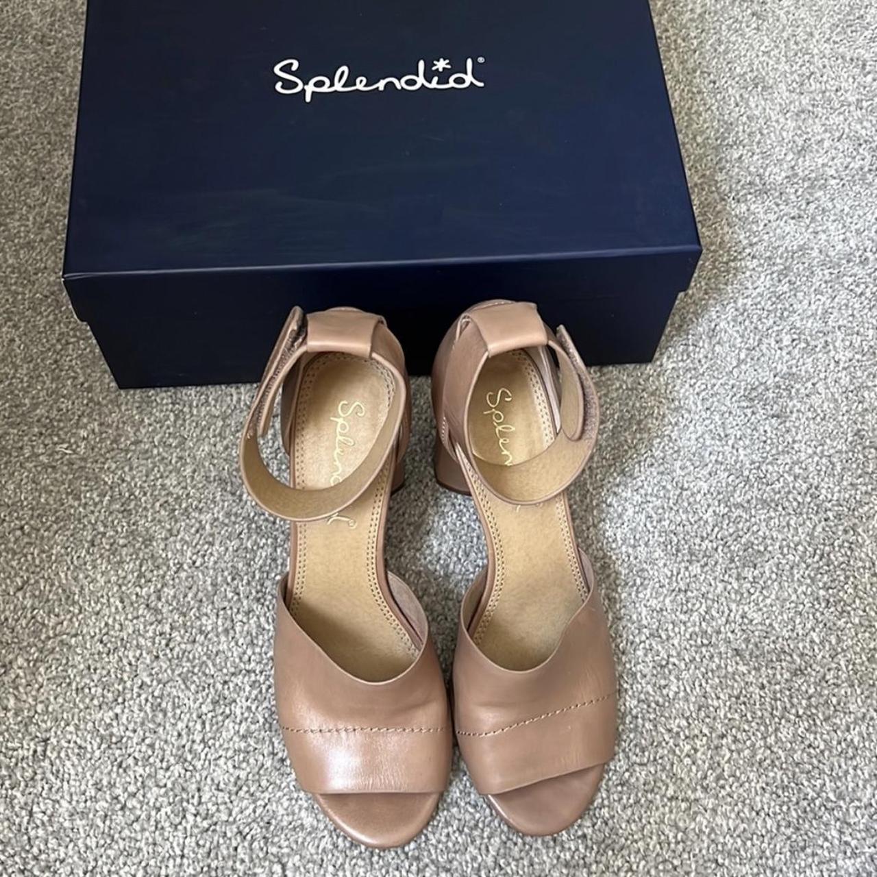 Splendid Nude Leather Heels - Depop