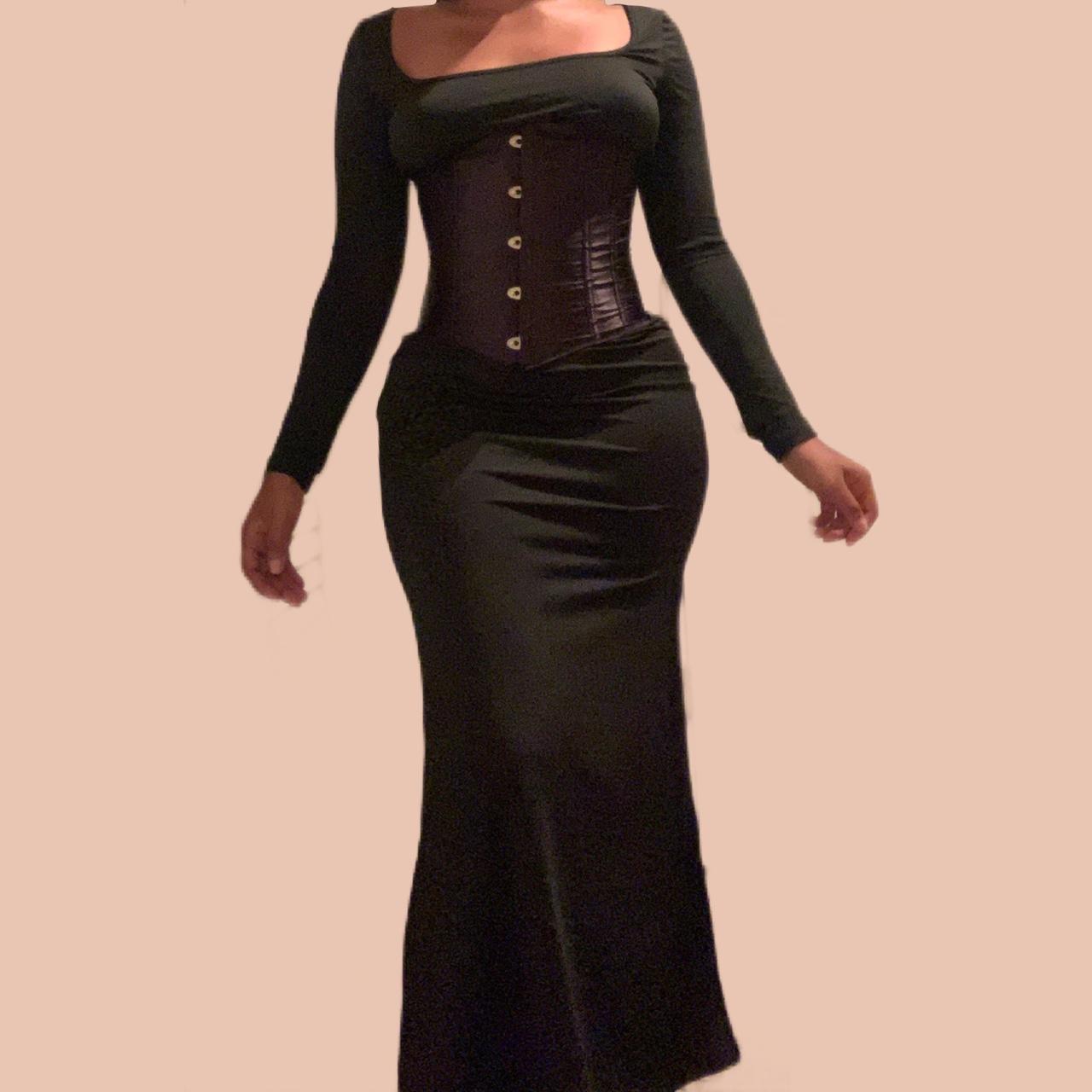 Black dress. The dress is very form fitting as you... - Depop