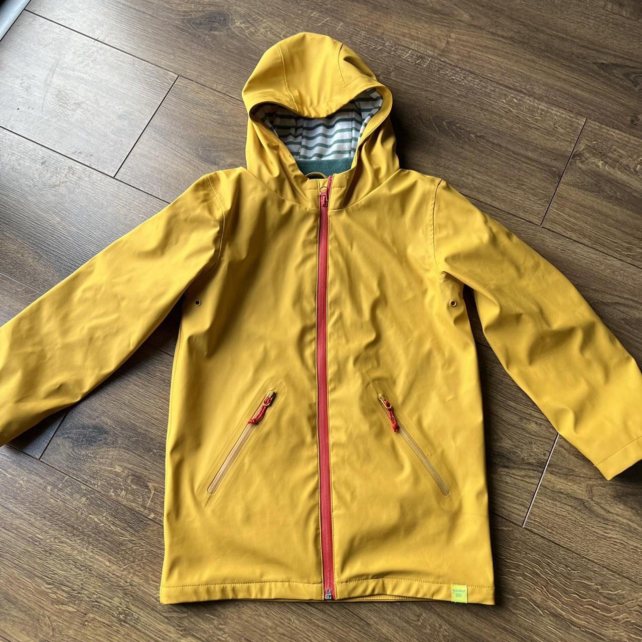 White Stuff Alfie Waterproof Mac Yellow Aged... - Depop