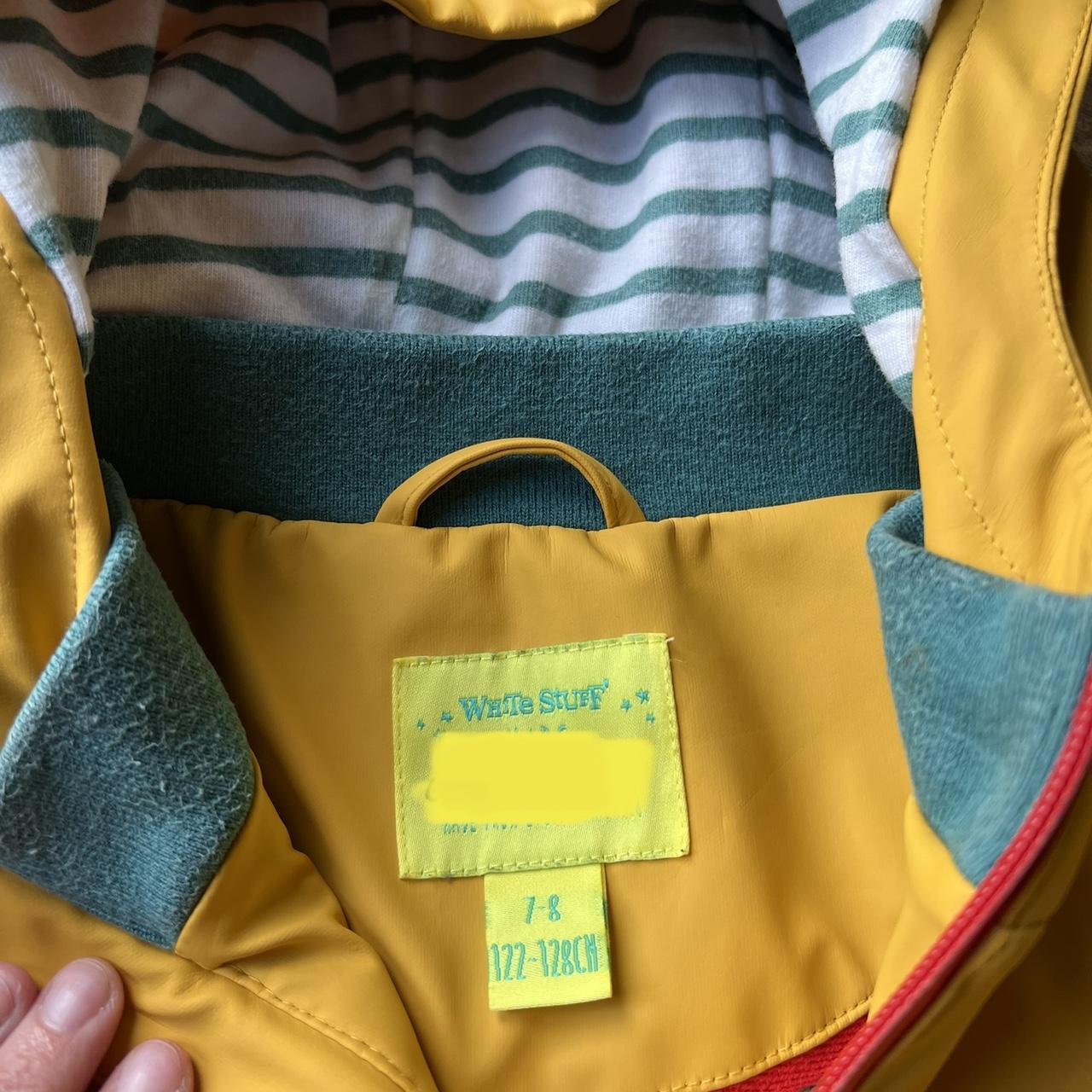 White Stuff Alfie Waterproof Mac Yellow Aged... - Depop