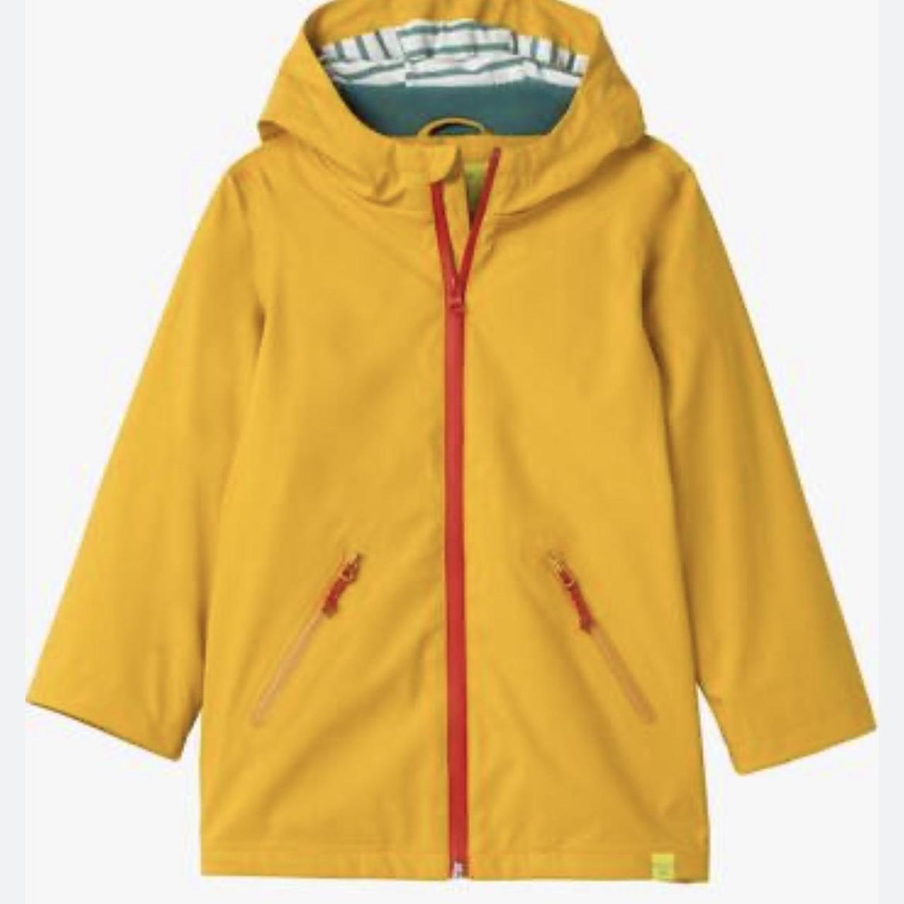 White Stuff Alfie Waterproof Mac Yellow Aged... - Depop