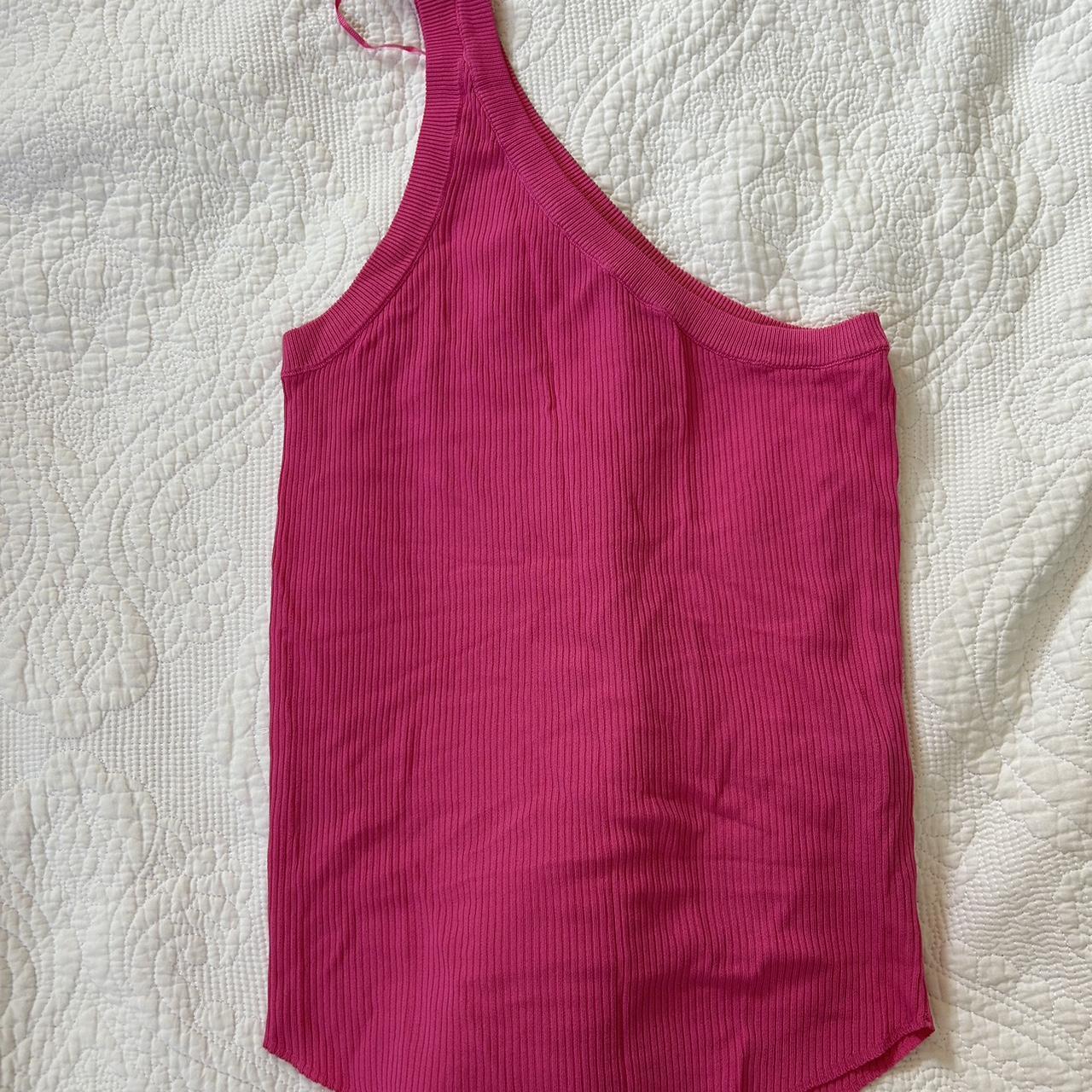 Zara asymmetric tank pink tank preppy tanktop barbie... - Depop