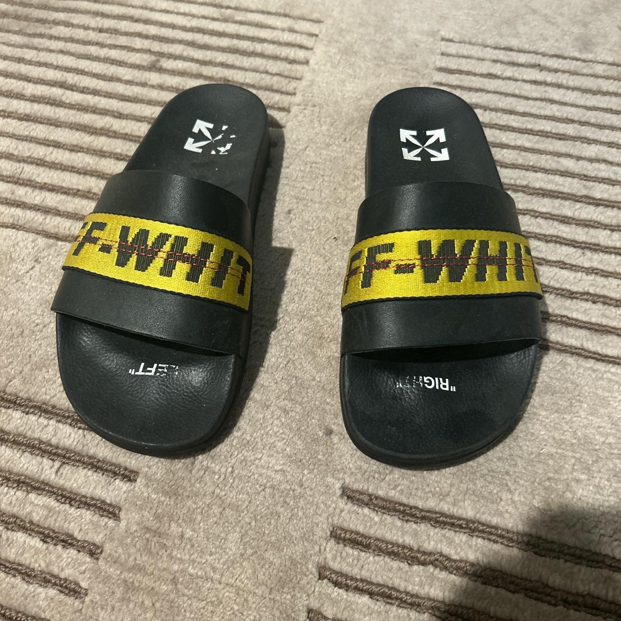 Off white slides:size 41 or us men’s 9 Willing to... - Depop