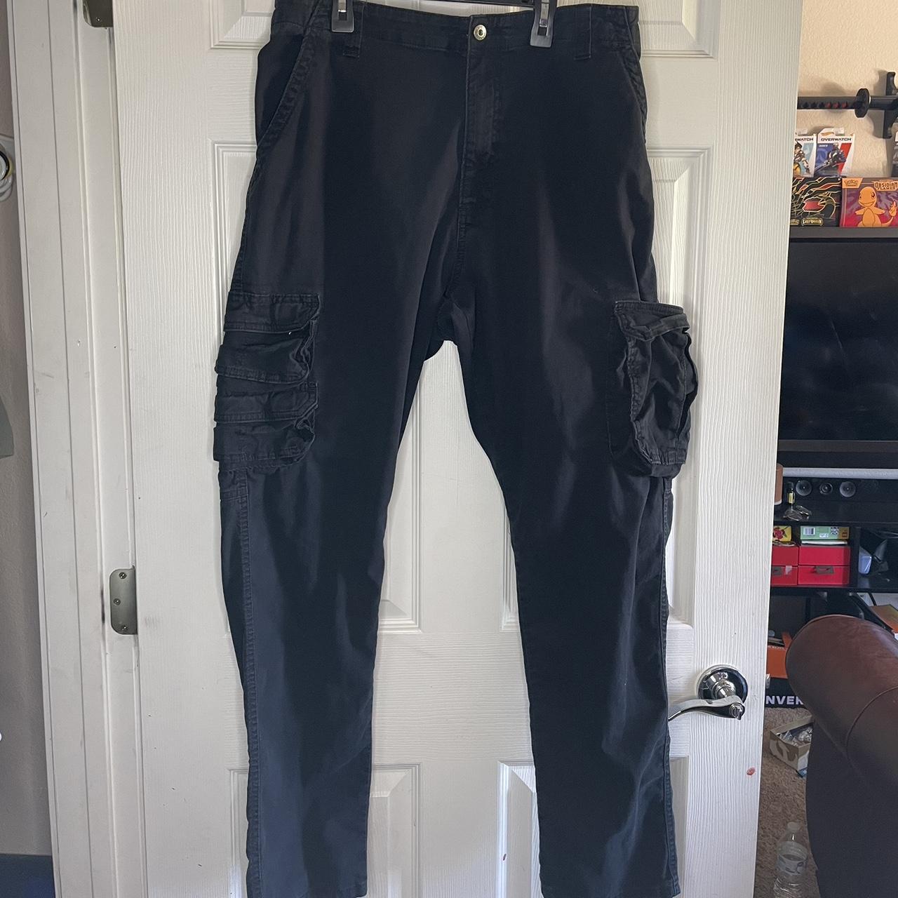 Black Wrangler Cargo Pants Mens #black #wrangler... - Depop