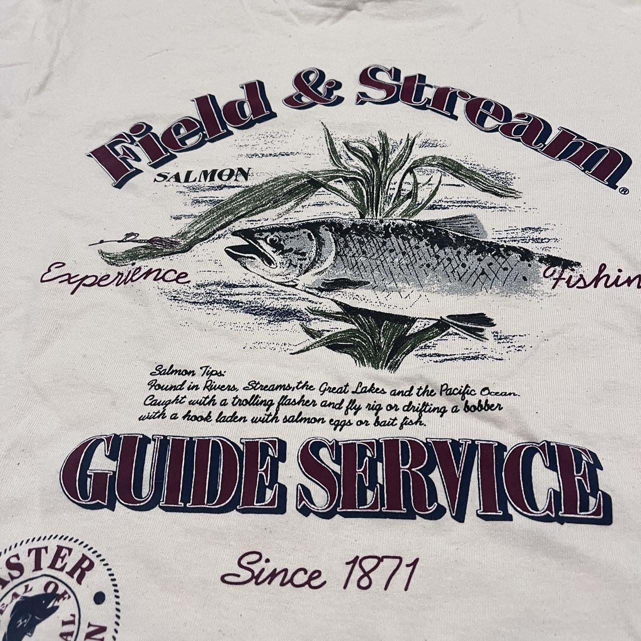 Vintage field and stream graphic shirt double collar... - Depop