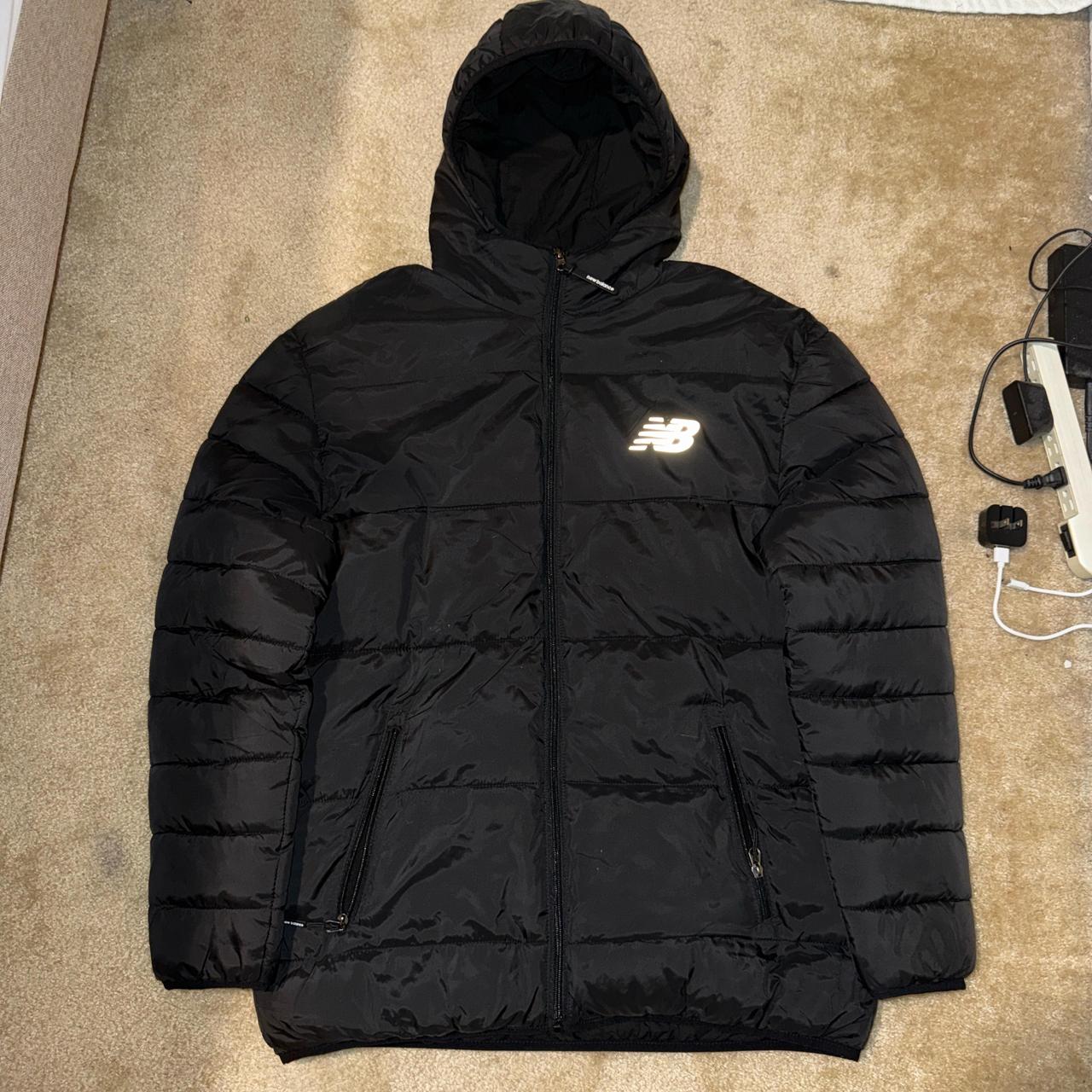 Black New Balance puffer jacket #winterjacket -BRAND... | Depop