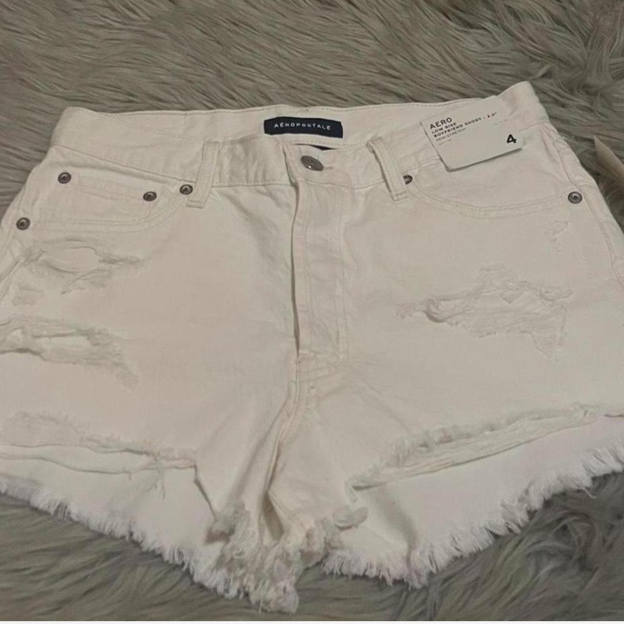 Aeropostal white ripped shorts brand new | Depop