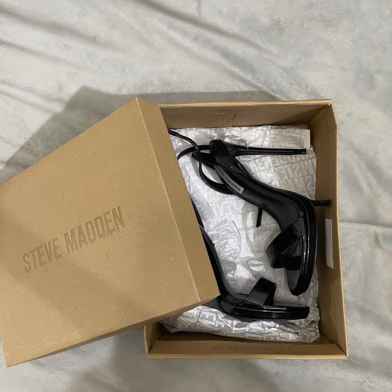 Steve Madden Black Patent heels •Size 5 • Worn... - Depop