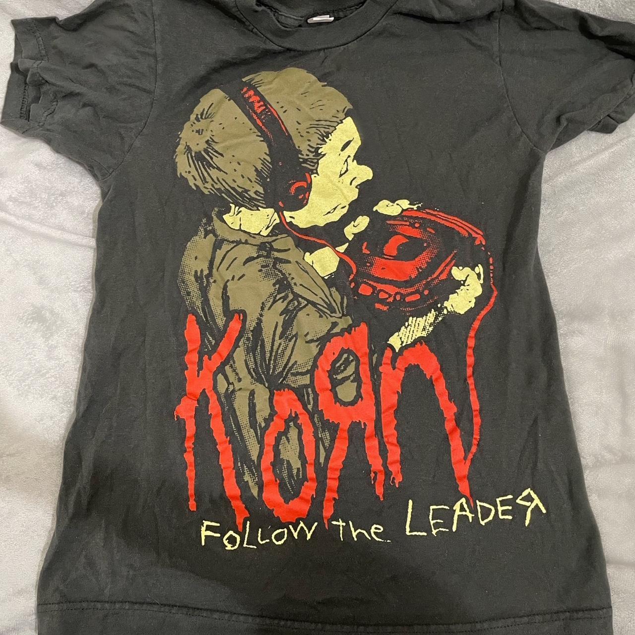 KORN follow the leader graphic tee front and back... - Depop