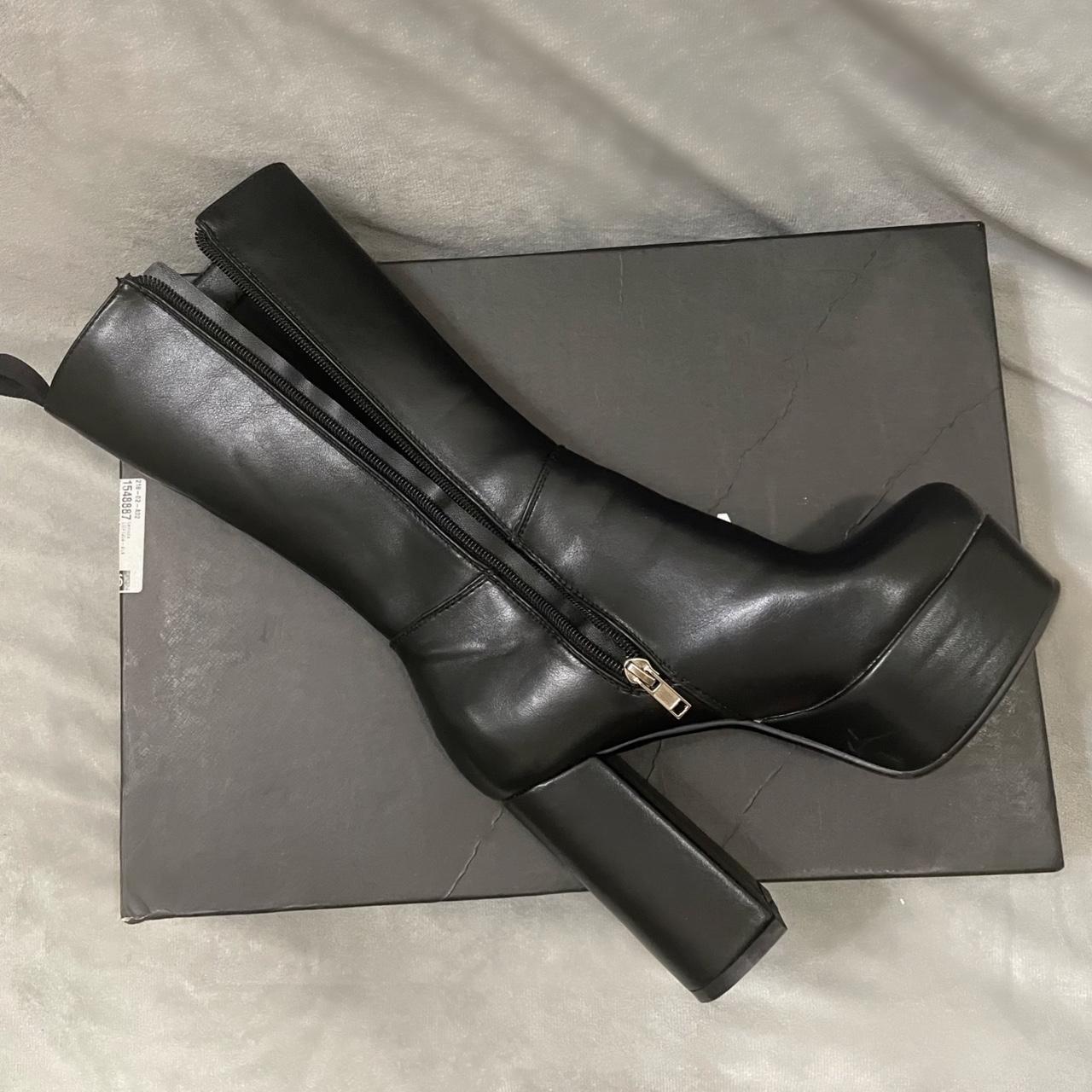 •Lamoda going under knee high top platform boots... - Depop