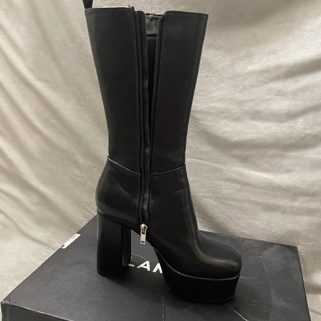 •Lamoda going under knee high top platform boots... - Depop