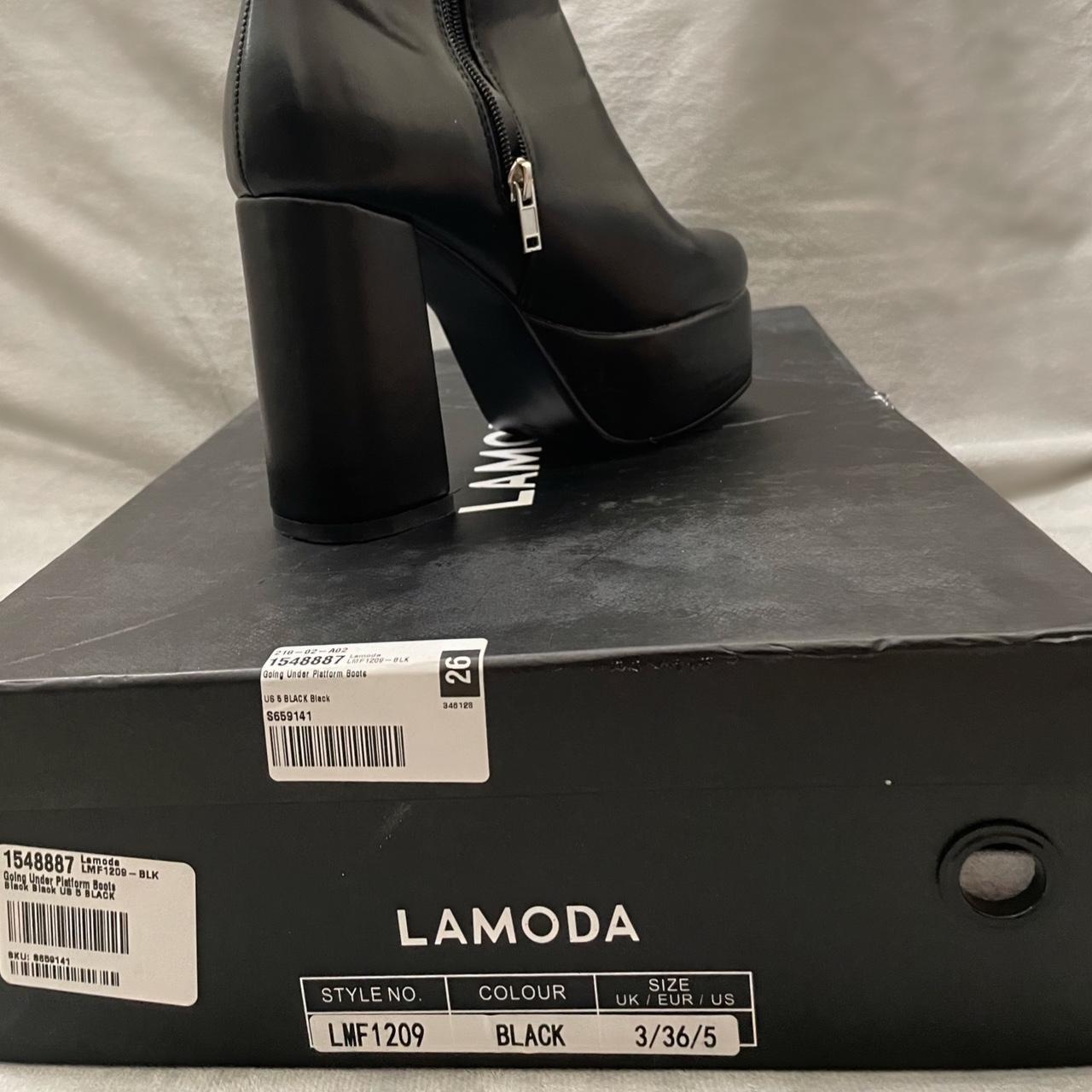 •Lamoda going under knee high top platform boots... - Depop