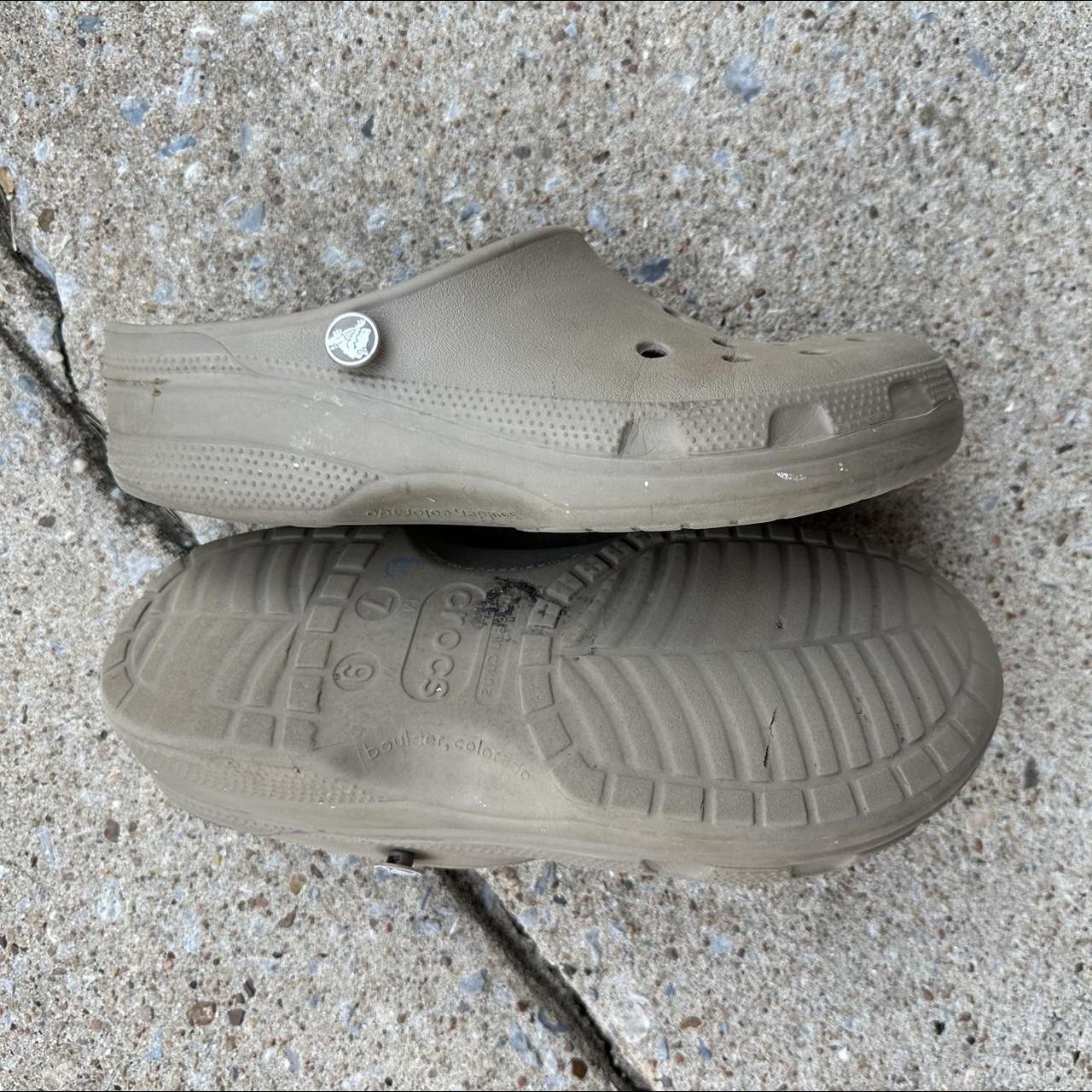 Earth tone CROCS Missing the straps and are pretty... - Depop