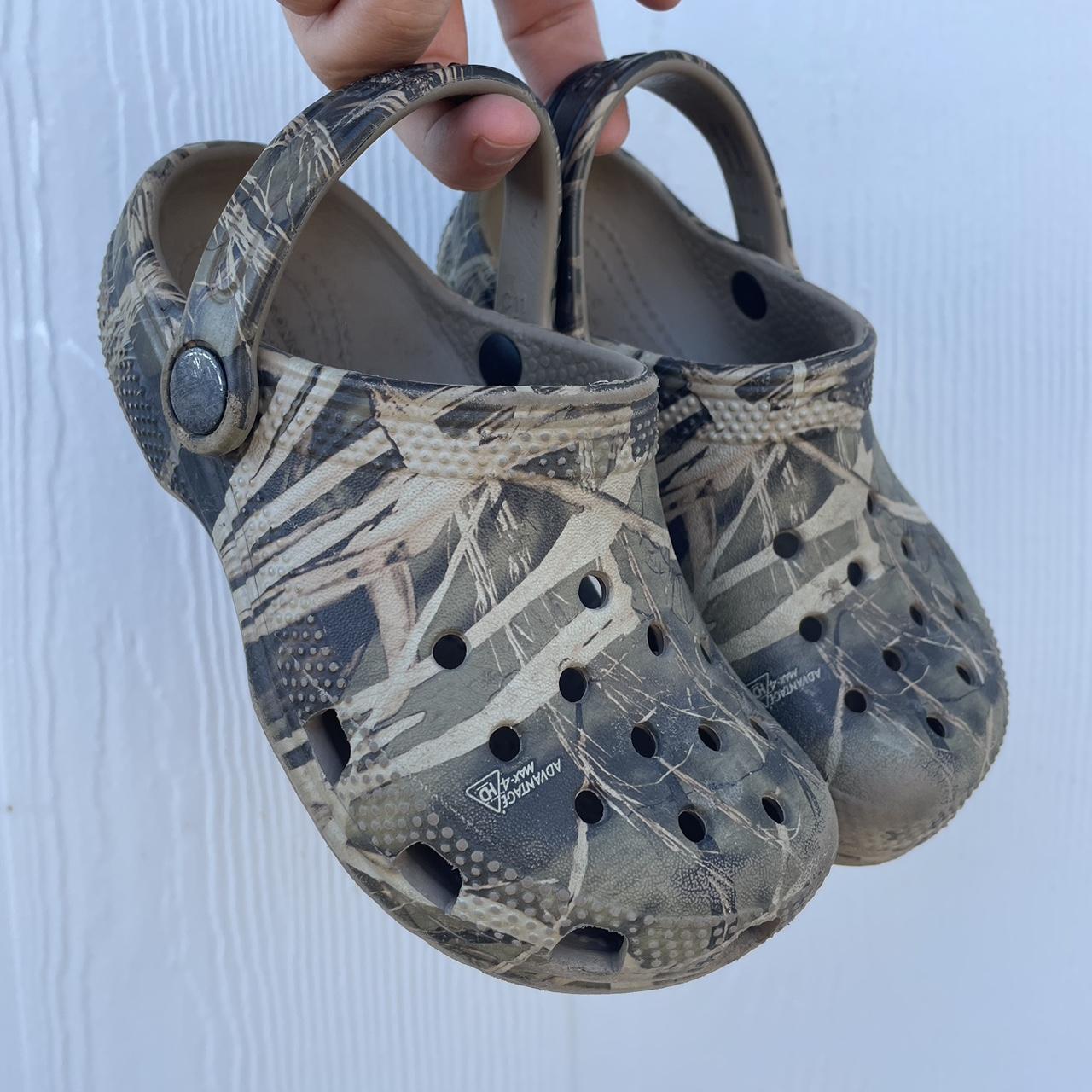 Children’s camo crocs! Children size: 11 - Depop