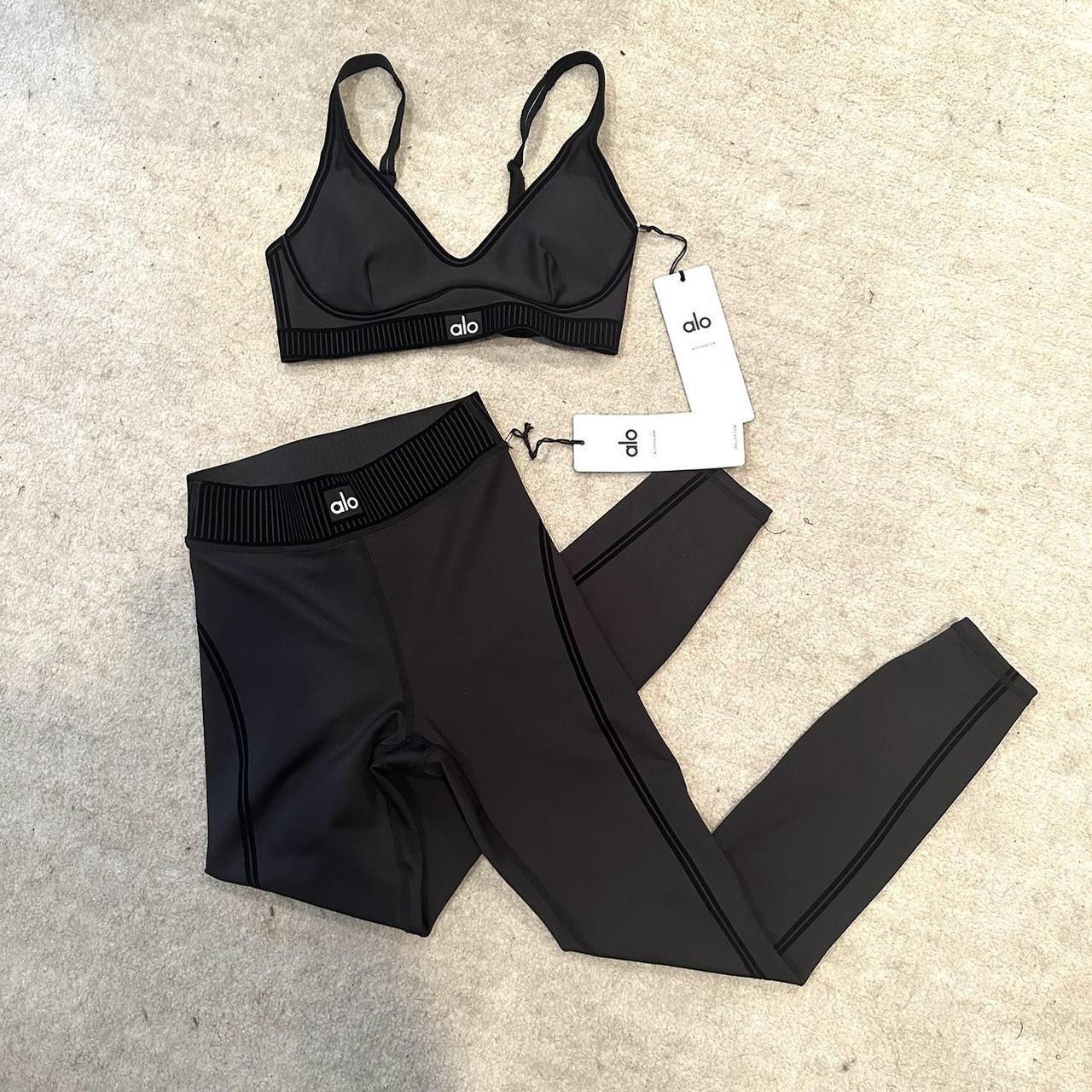 Alo yoga set Airlift line up bra in size small... - Depop