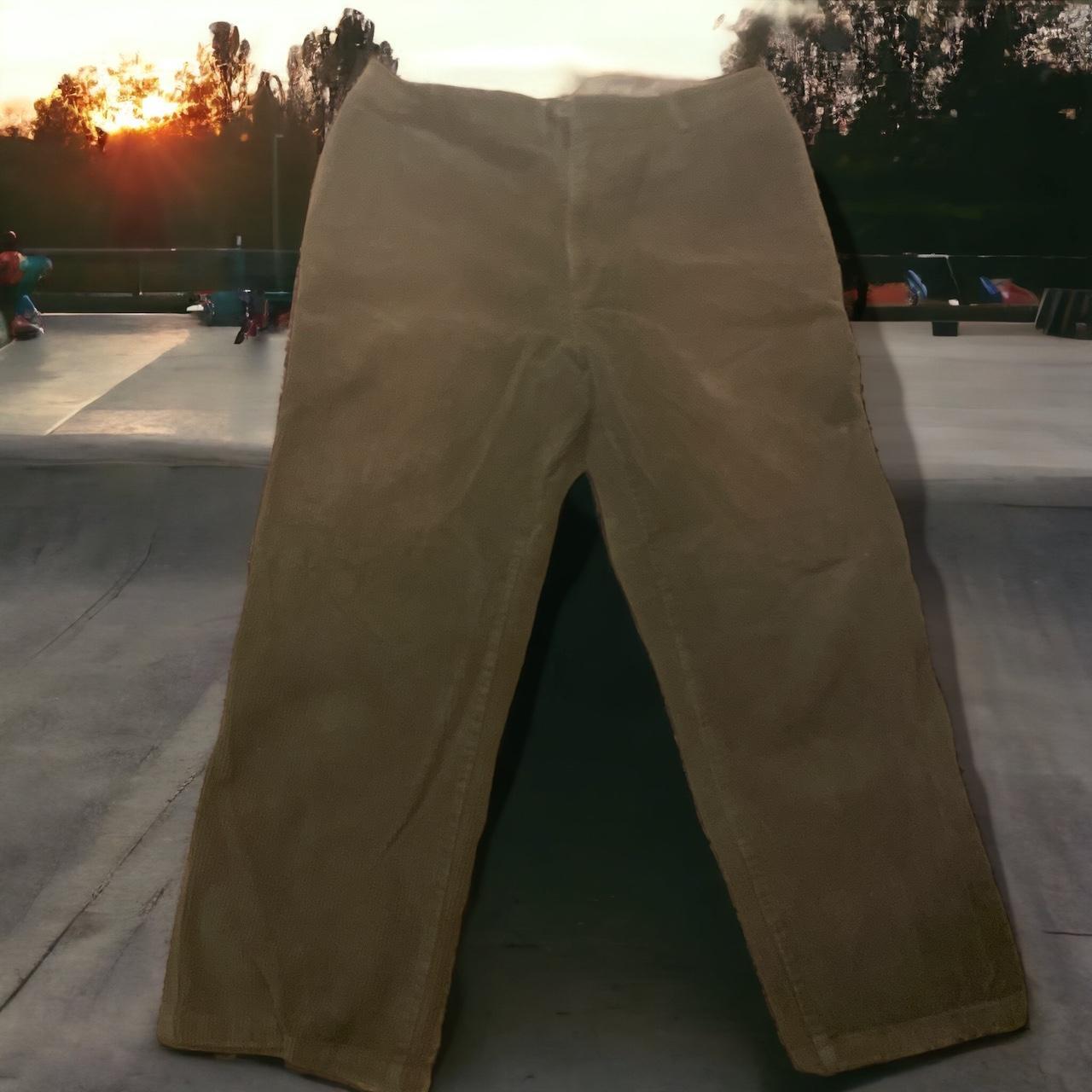 Vintage faded dark green Woolrich corduroy pants.... - Depop