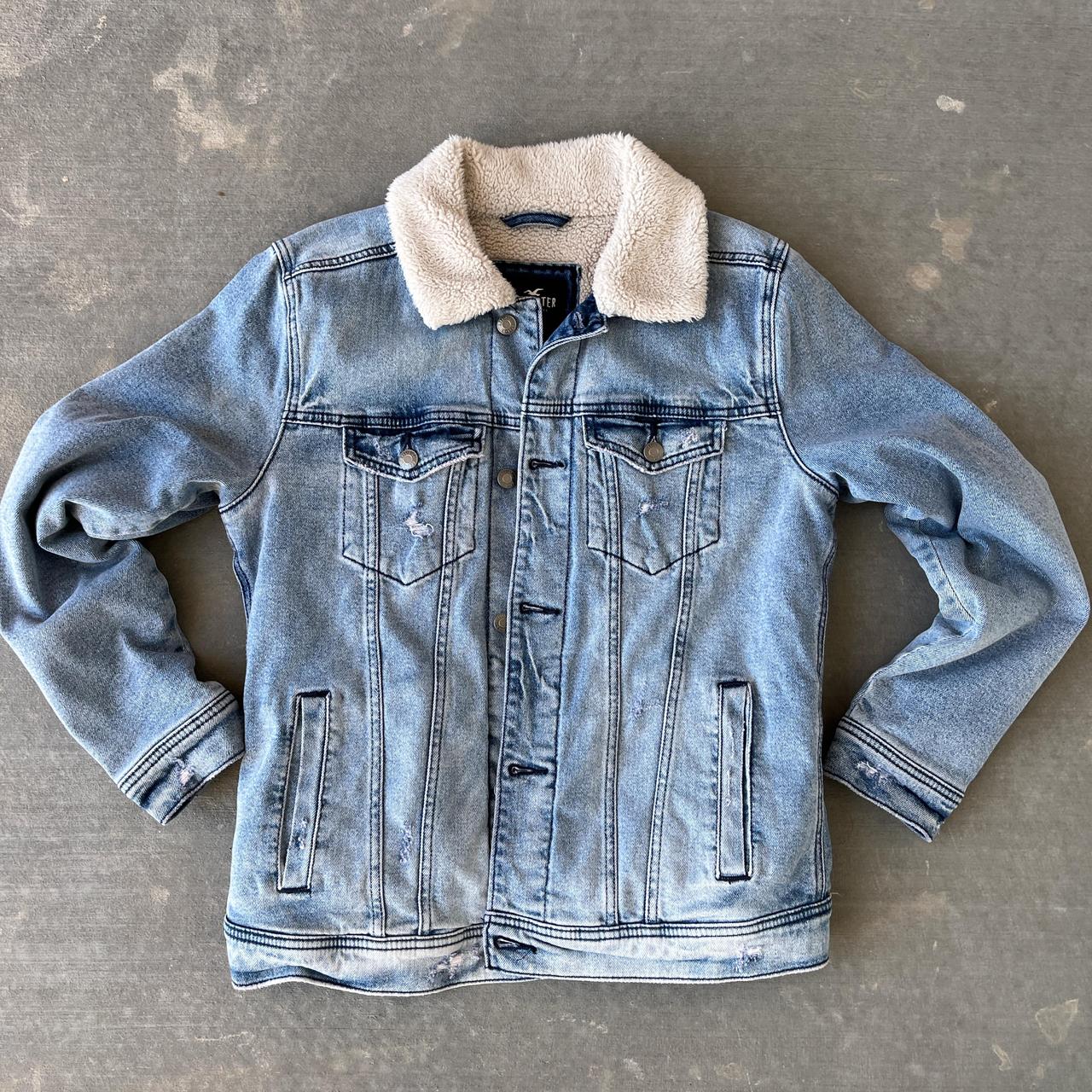 Carhartt type Detroit light wash jacket Size small... - Depop