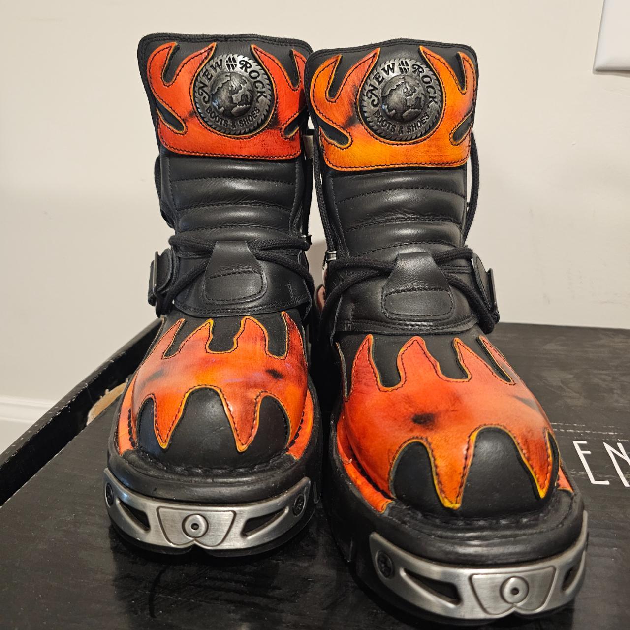 Flame New Rock Ankle Boot - size 38 (7 - 8... - Depop