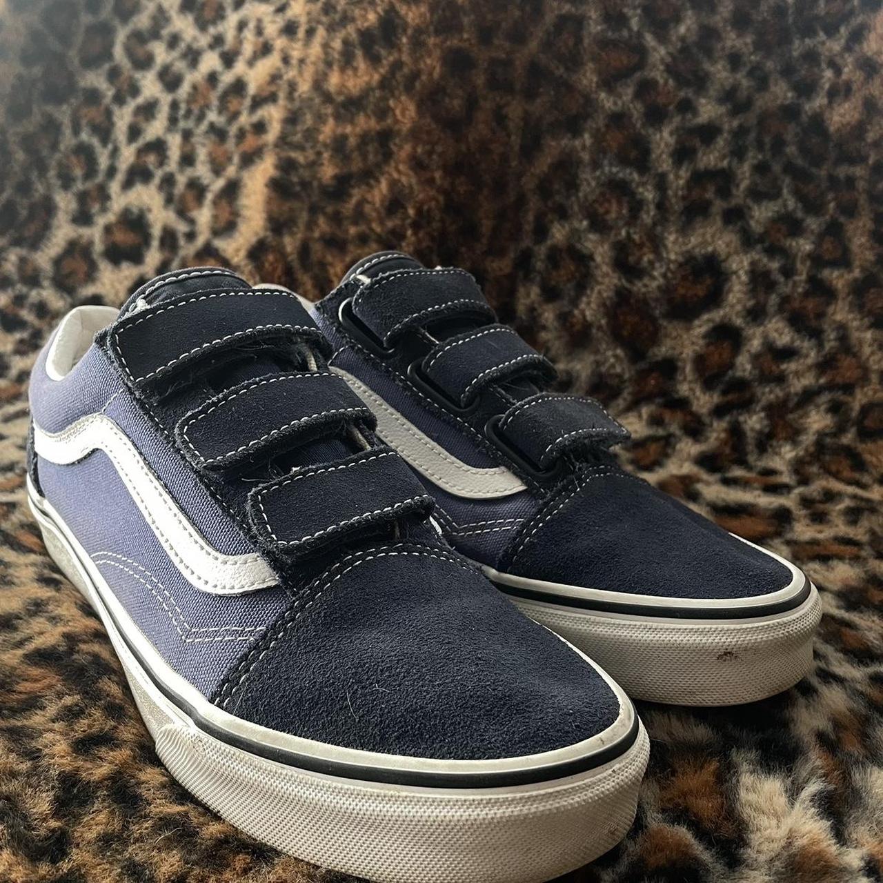 Blue Velcro Old Skool Vans Women’s 8.5 Men’s 7 - Depop
